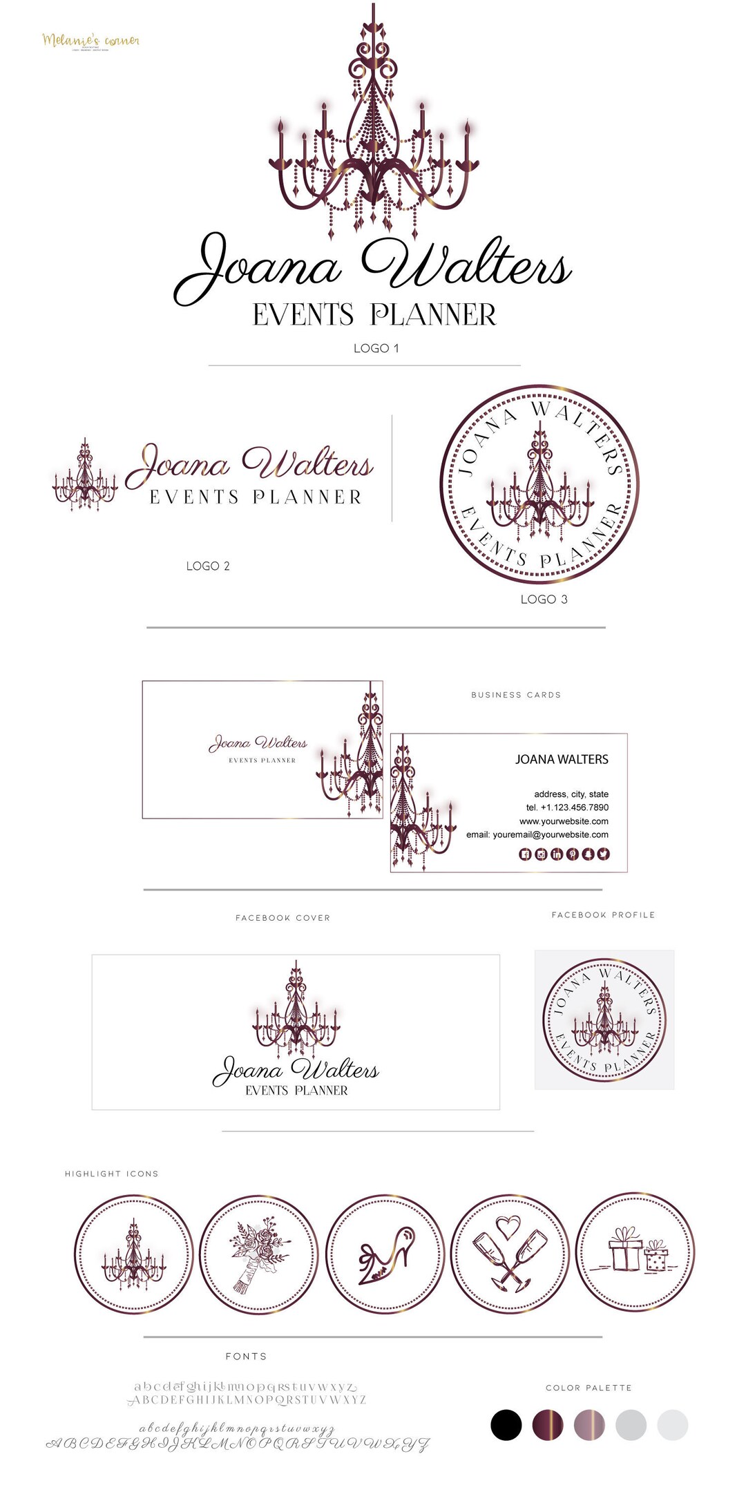 Event Planner Logo, Custom Logo 328 - Etsy