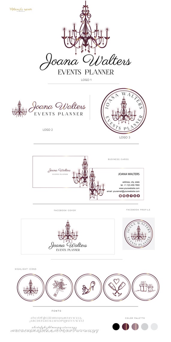 Event Planner Logo Custom Logo 328 - Etsy