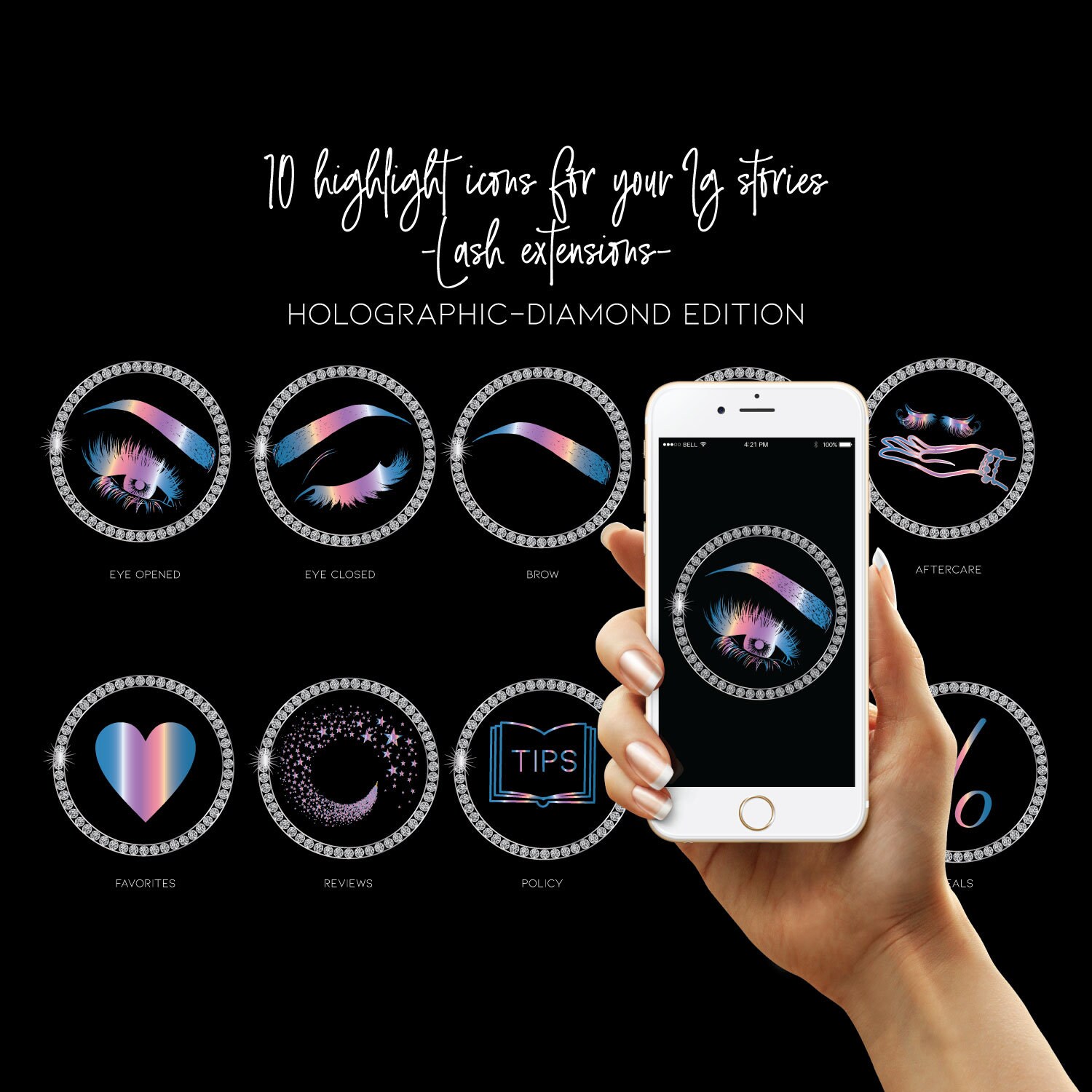 Instagram Highlight Icons, Diamond Edition Ig HC - Etsy