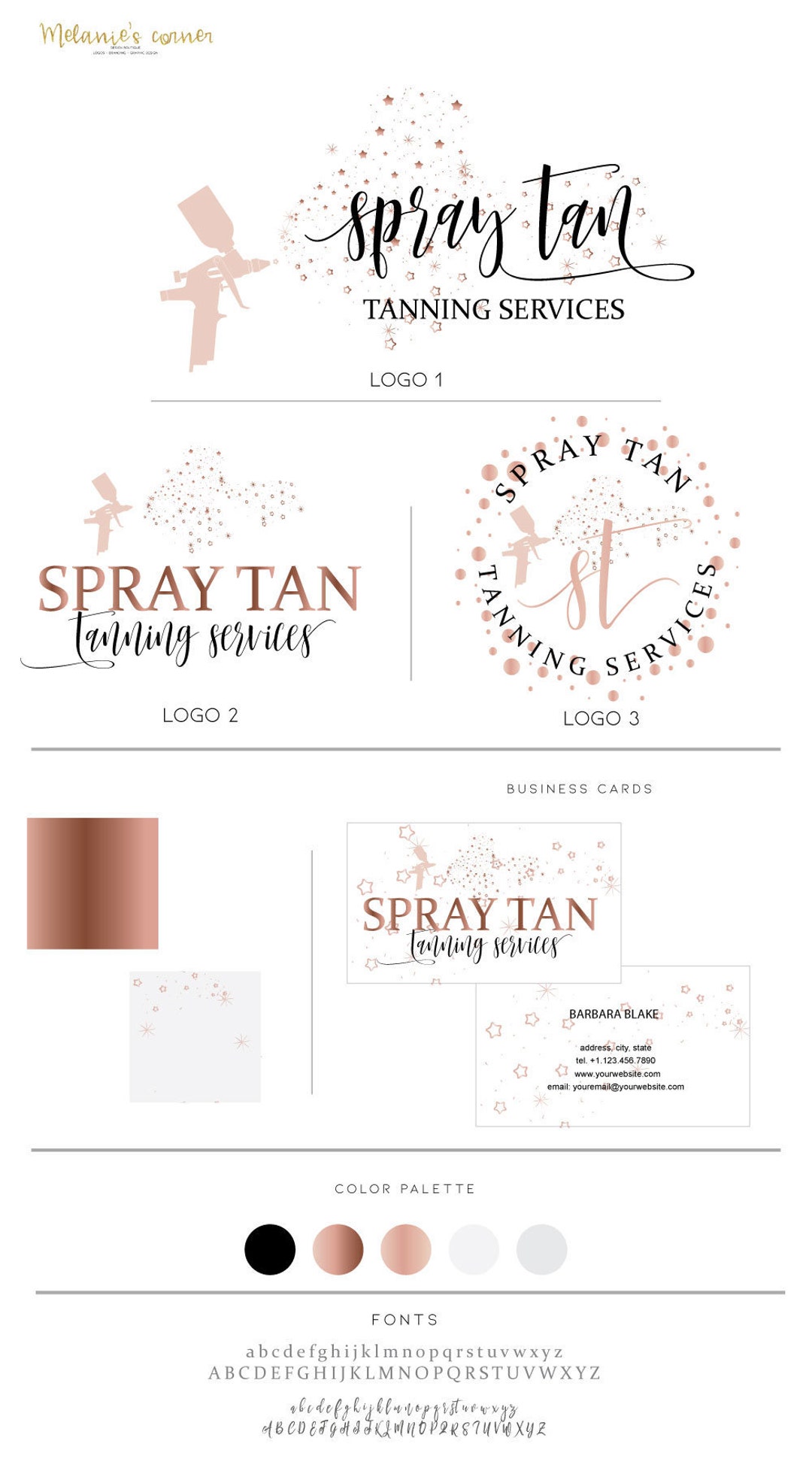 Spray Tan Logo, Mobile Tanning Logo 217 - Etsy