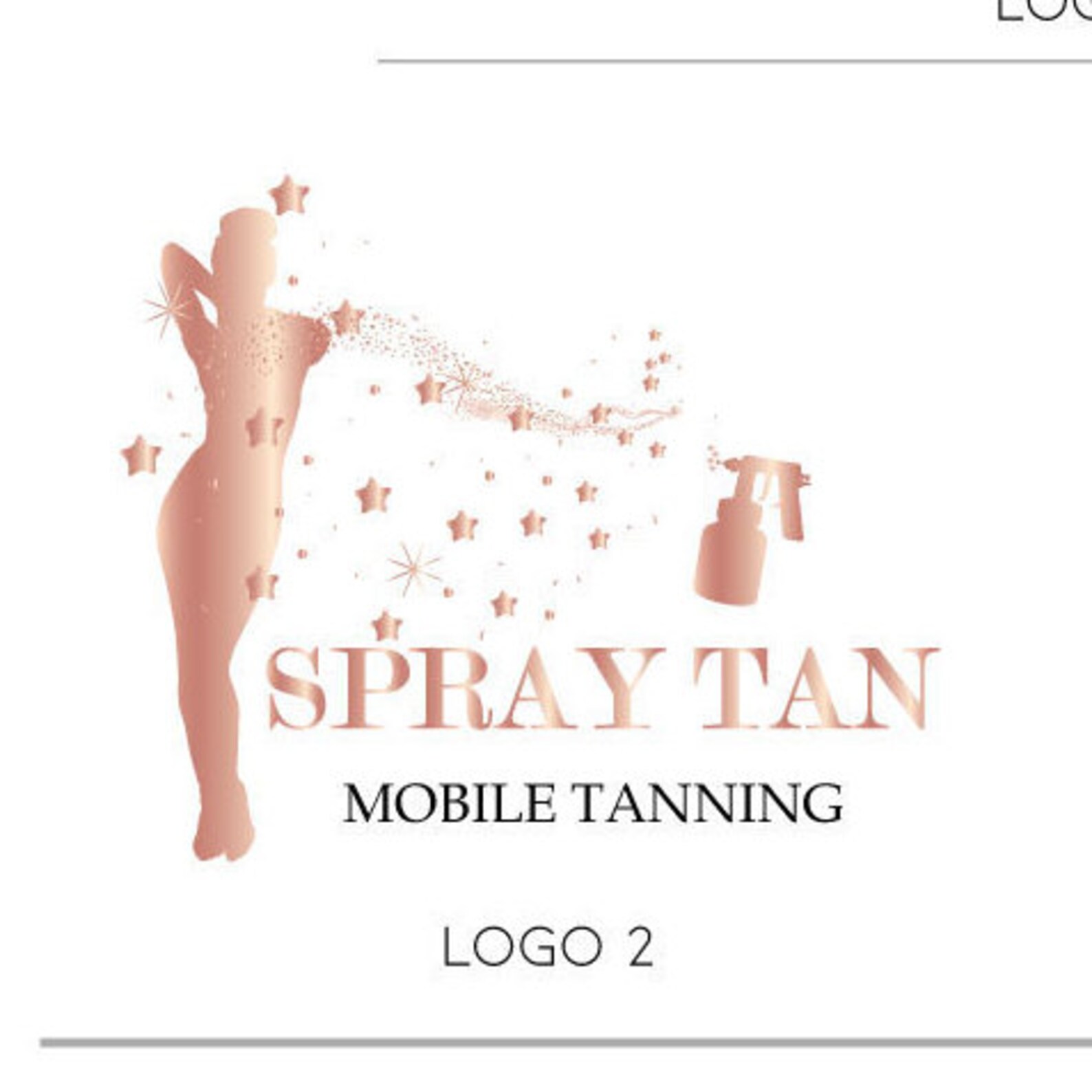 Logo Design Spray Tan Logo Mobile Tanning Logo Rose Gold Logo | Etsy