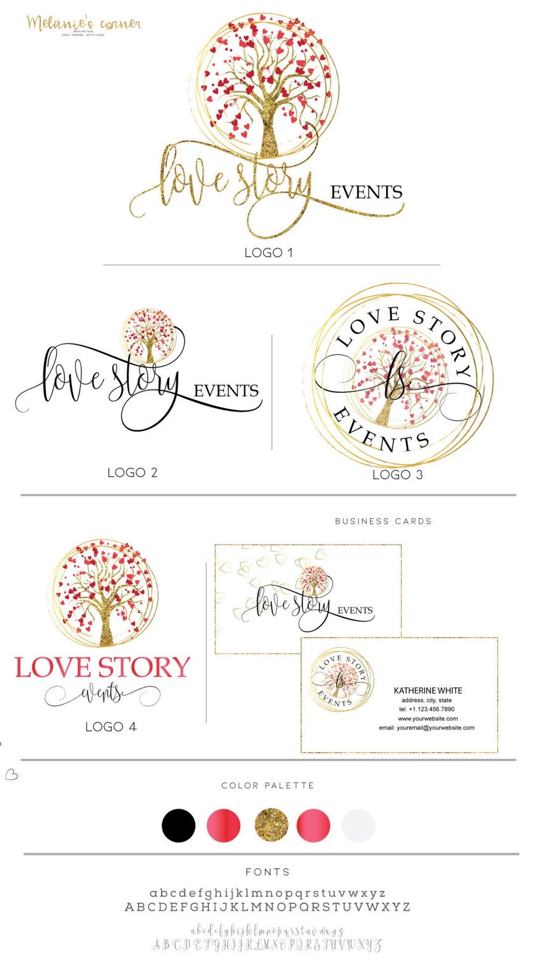 Events Planner Logo Tree Logo Premade Logo Design Boutique Logo Logos ...