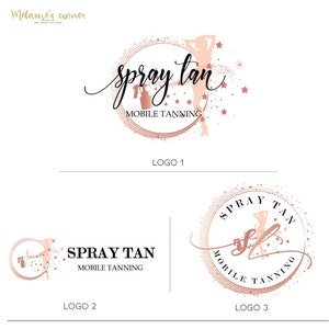 Spray Tan Logo Mobile Tanning Logo Logo Design Rose Gold Logo Beauty ...