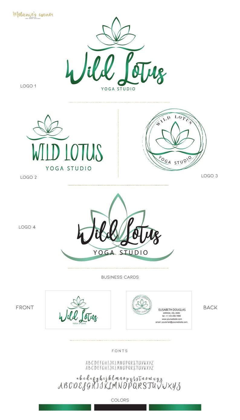 Lotus Logo Design Yoga Logo Design Yoga Watermark Life - Etsy