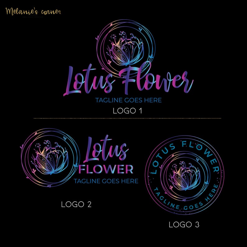 Lotus Flower Logo Design, Yoga Studio Watermark, Premade Logo - Etsy
