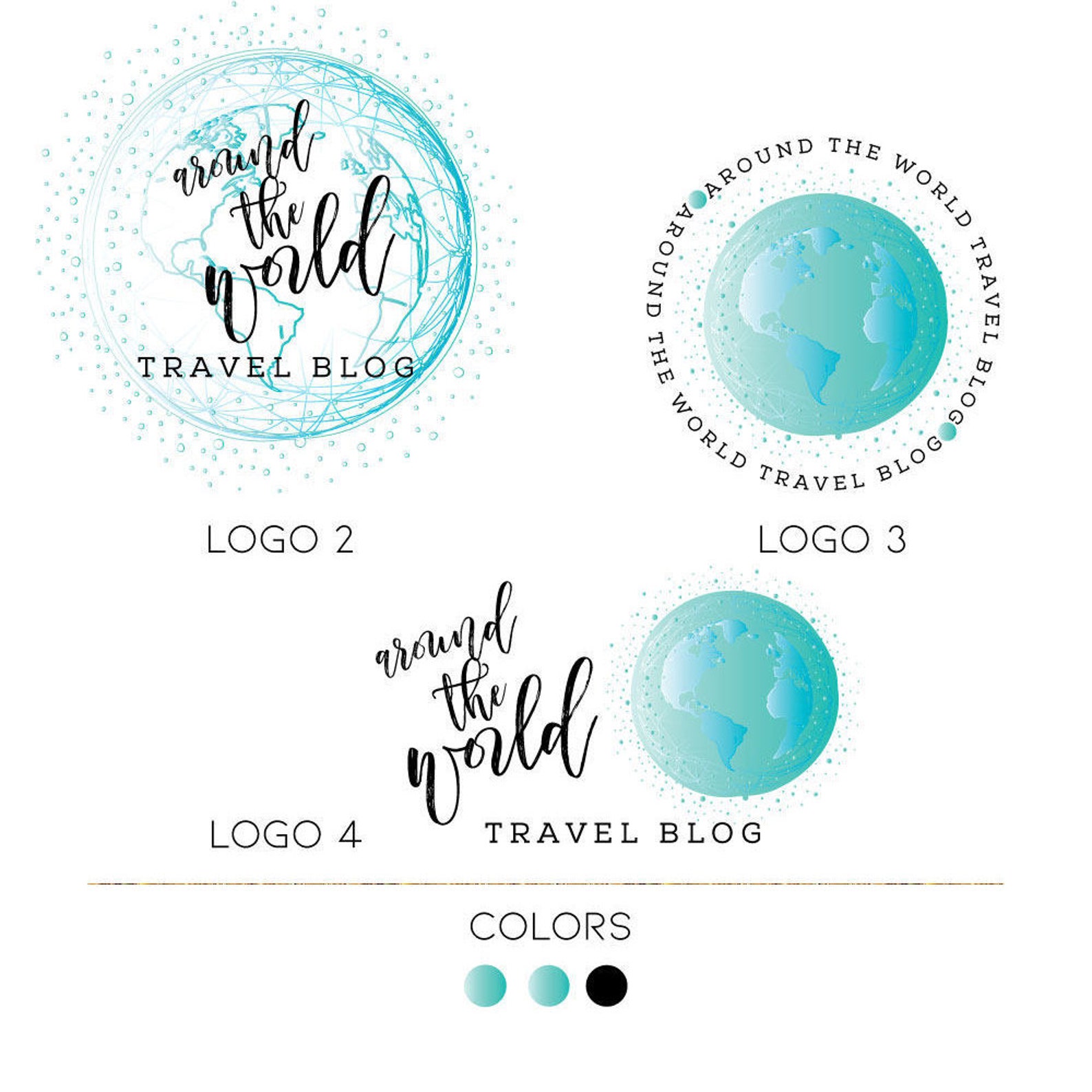 Travel Blog Logo, Earth Logo, Travel Logo, Blog Logo, Life Coach Logo ...