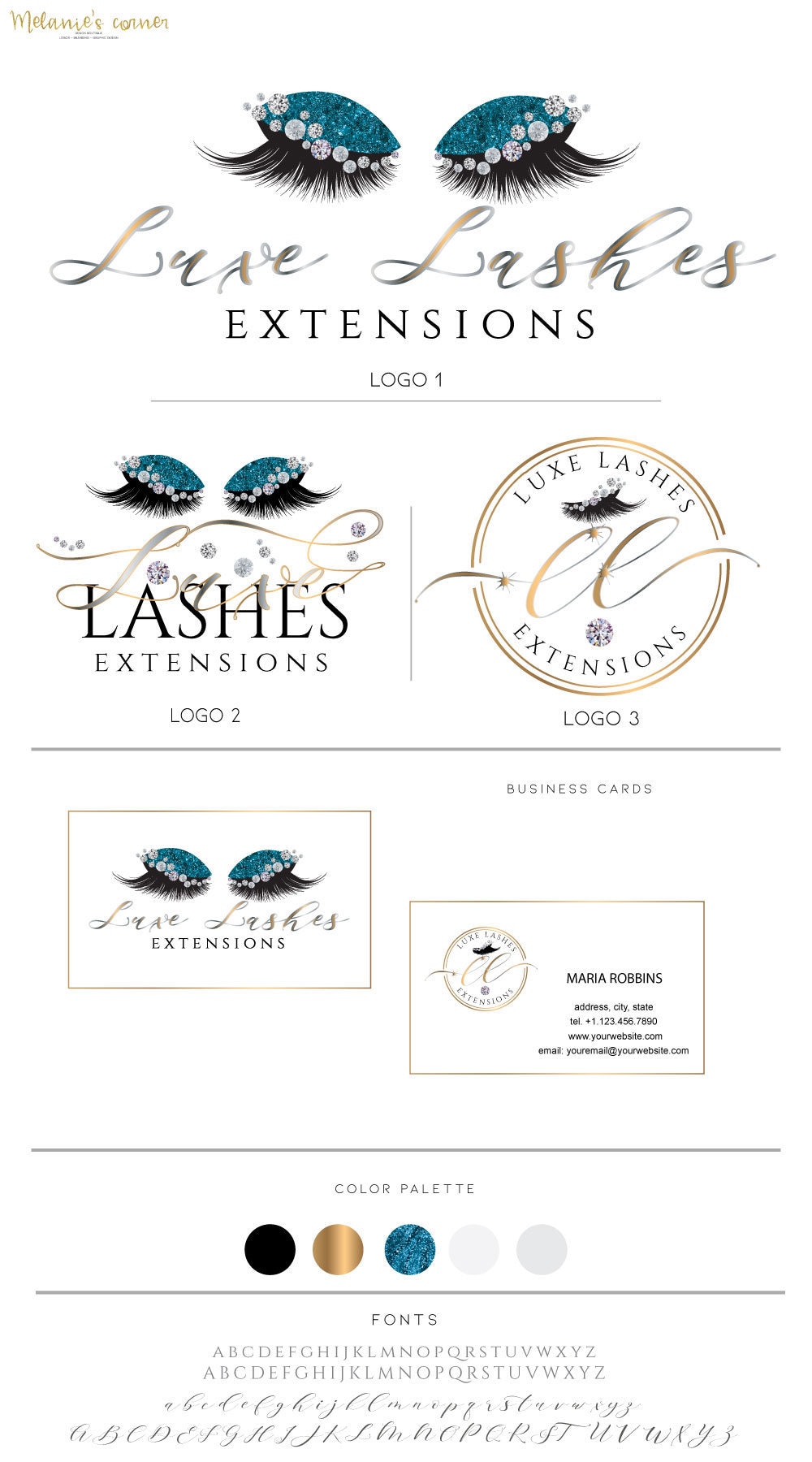 Lash Logo Beauty Branding Logo | Etsy