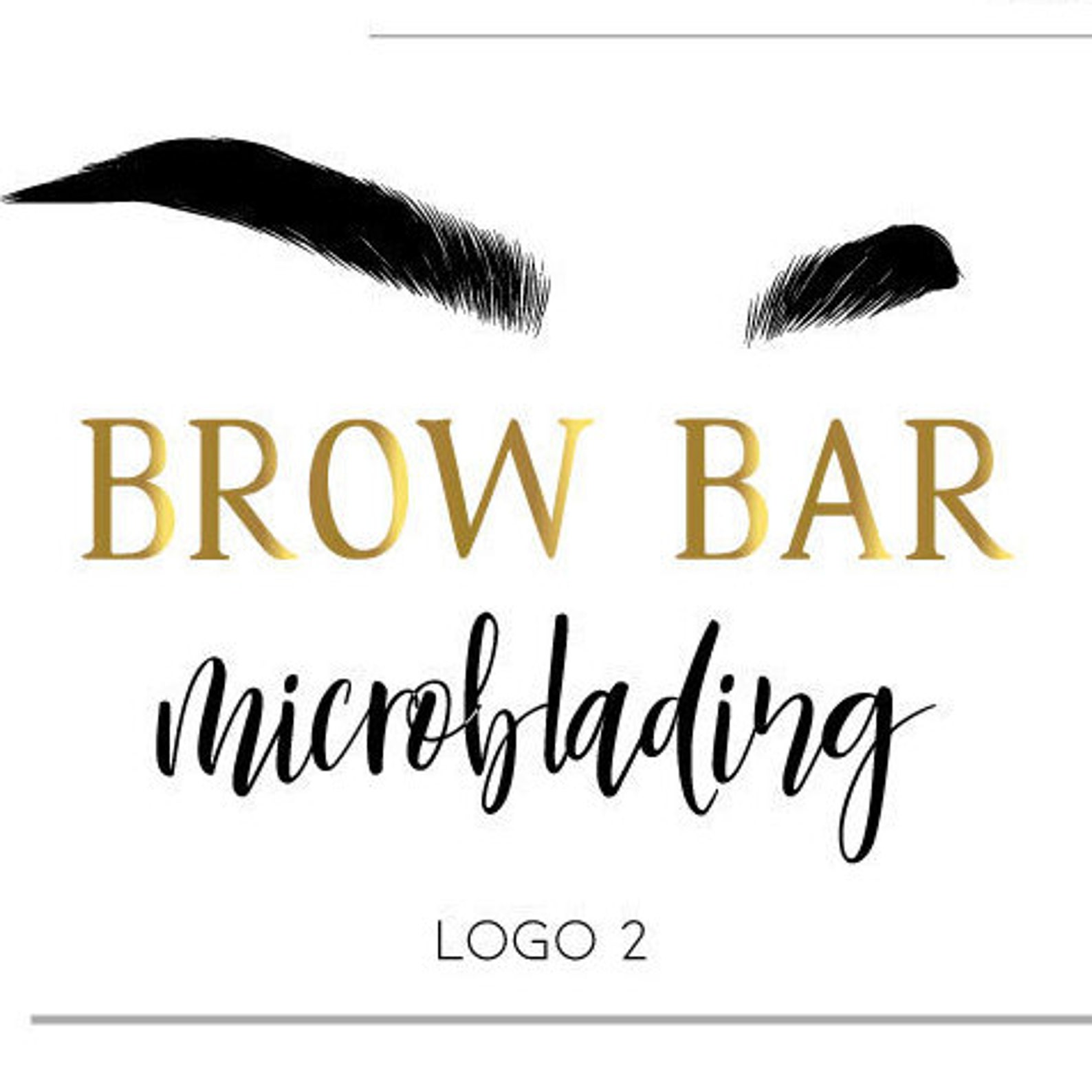Brow and Microblading Logo. Branding Logo 293 | Etsy