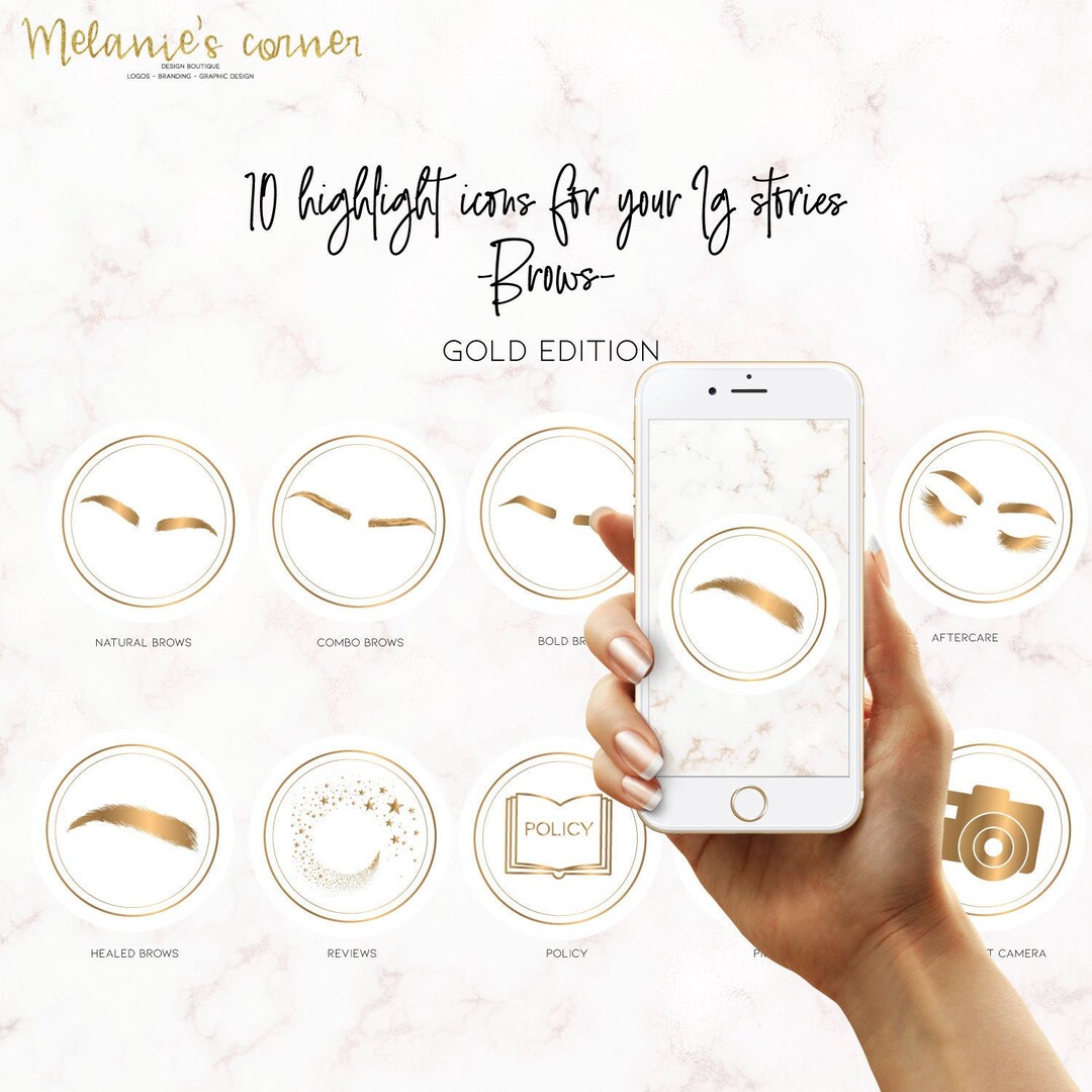 Instagram Highlights, Brows Instagram Highlights, Gold Instagram ...