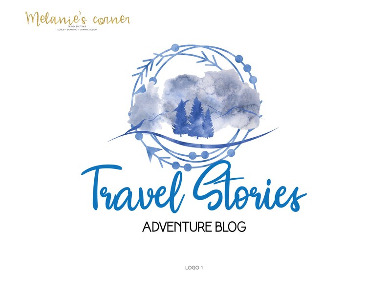 Travel Blog Logo Design Premade Logo 360 - Etsy