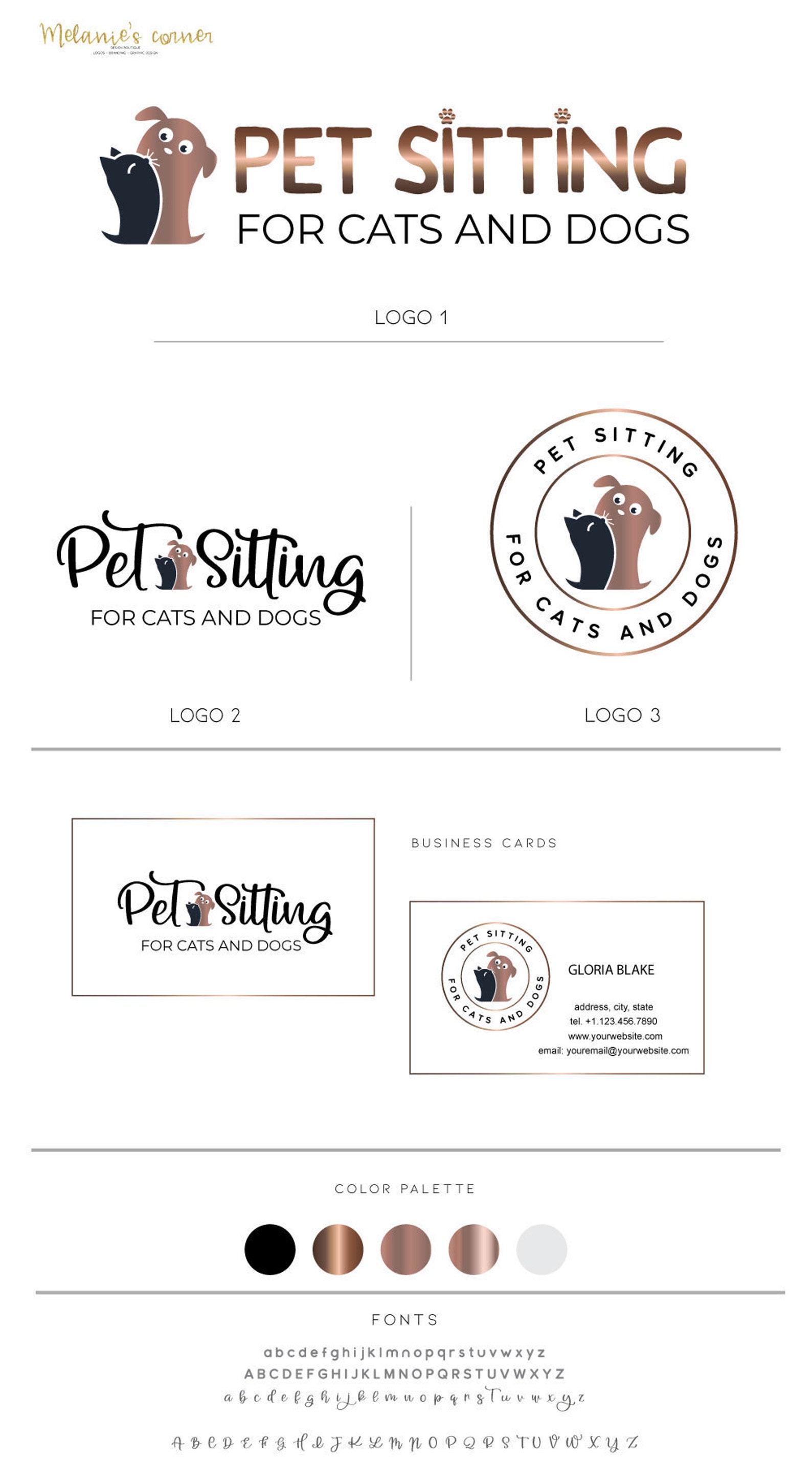 Pet Sitting Logo Design 408 - Etsy