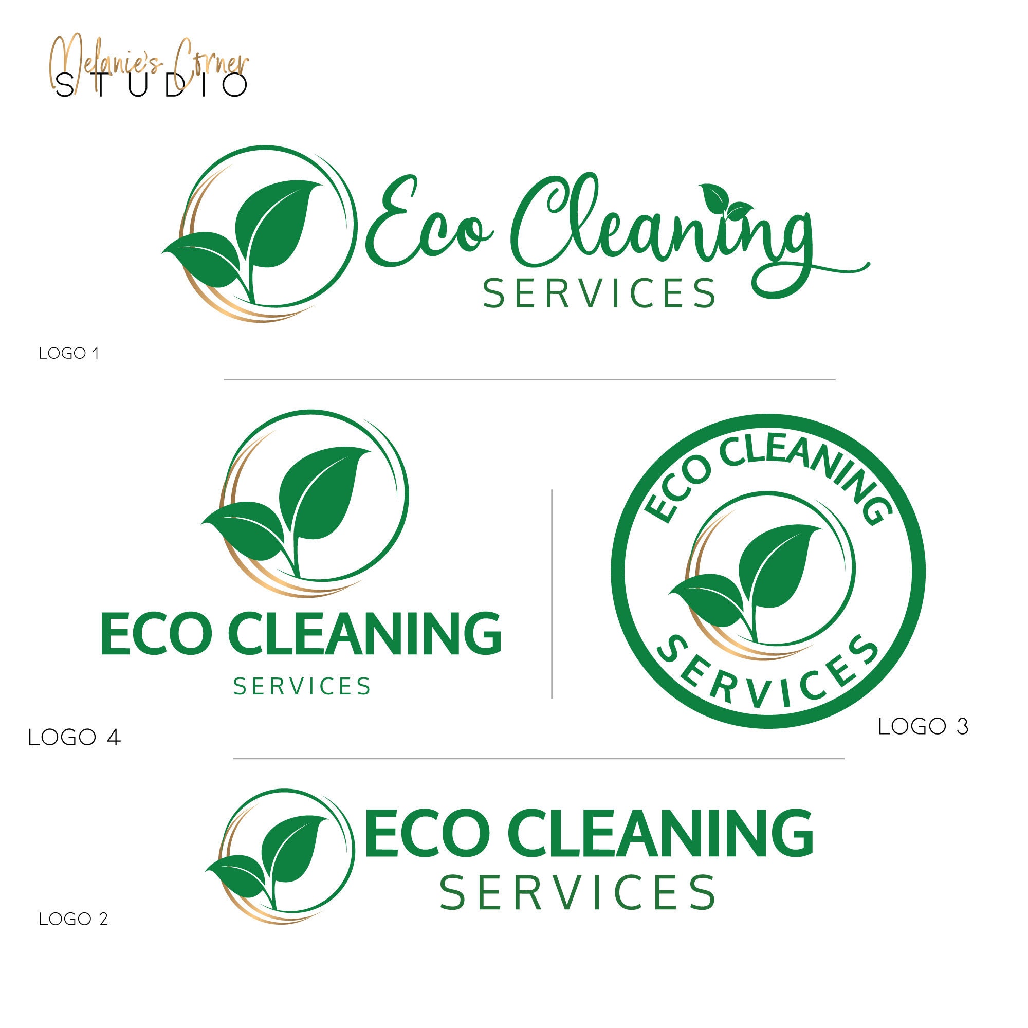 Cleaning logo Eco cleanining logo 454 | Etsy