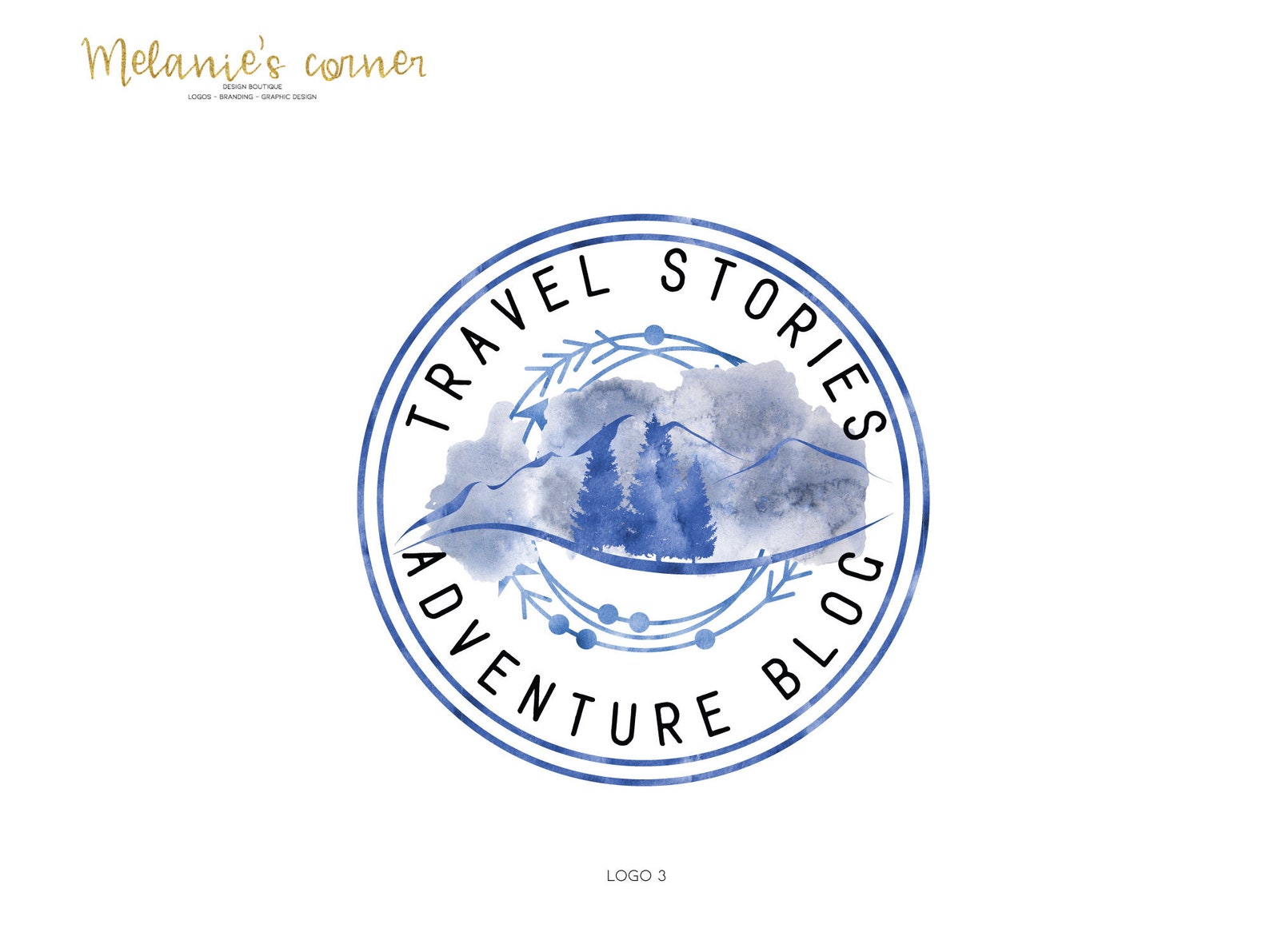 Travel Blog Logo Design Premade Logo 360 - Etsy