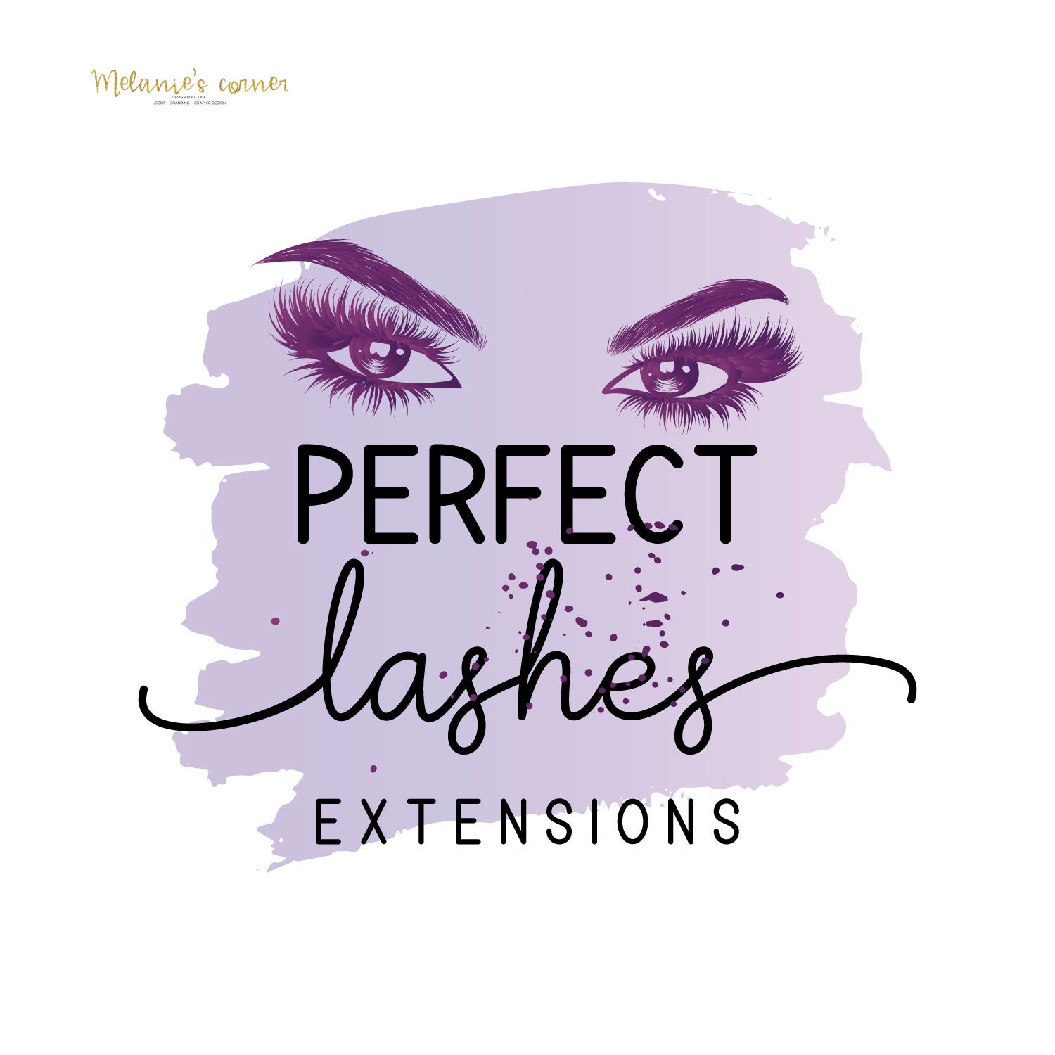 Lashes Logo Makeup Artist Logo Small Business Logo Eyelashes | Etsy