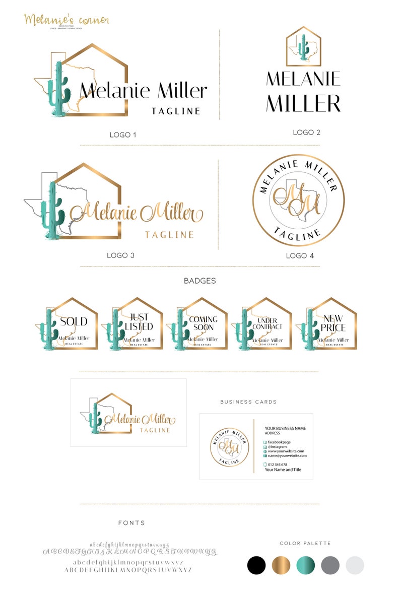 Texas Real Estate Logo Design, Branding Kit - Etsy