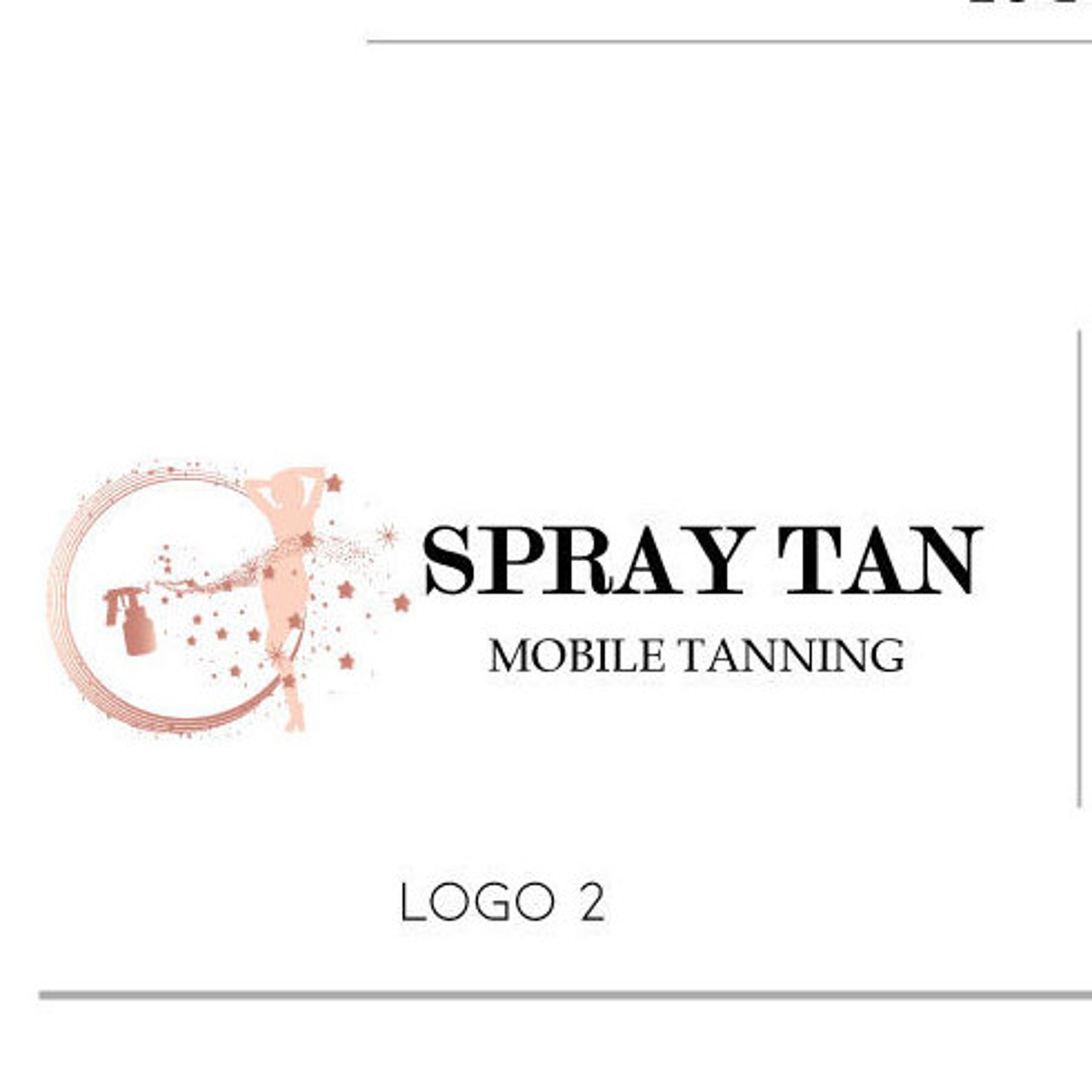 Spray Tan Logo Mobile Tanning Logo Logo Design Rose Gold Logo - Etsy