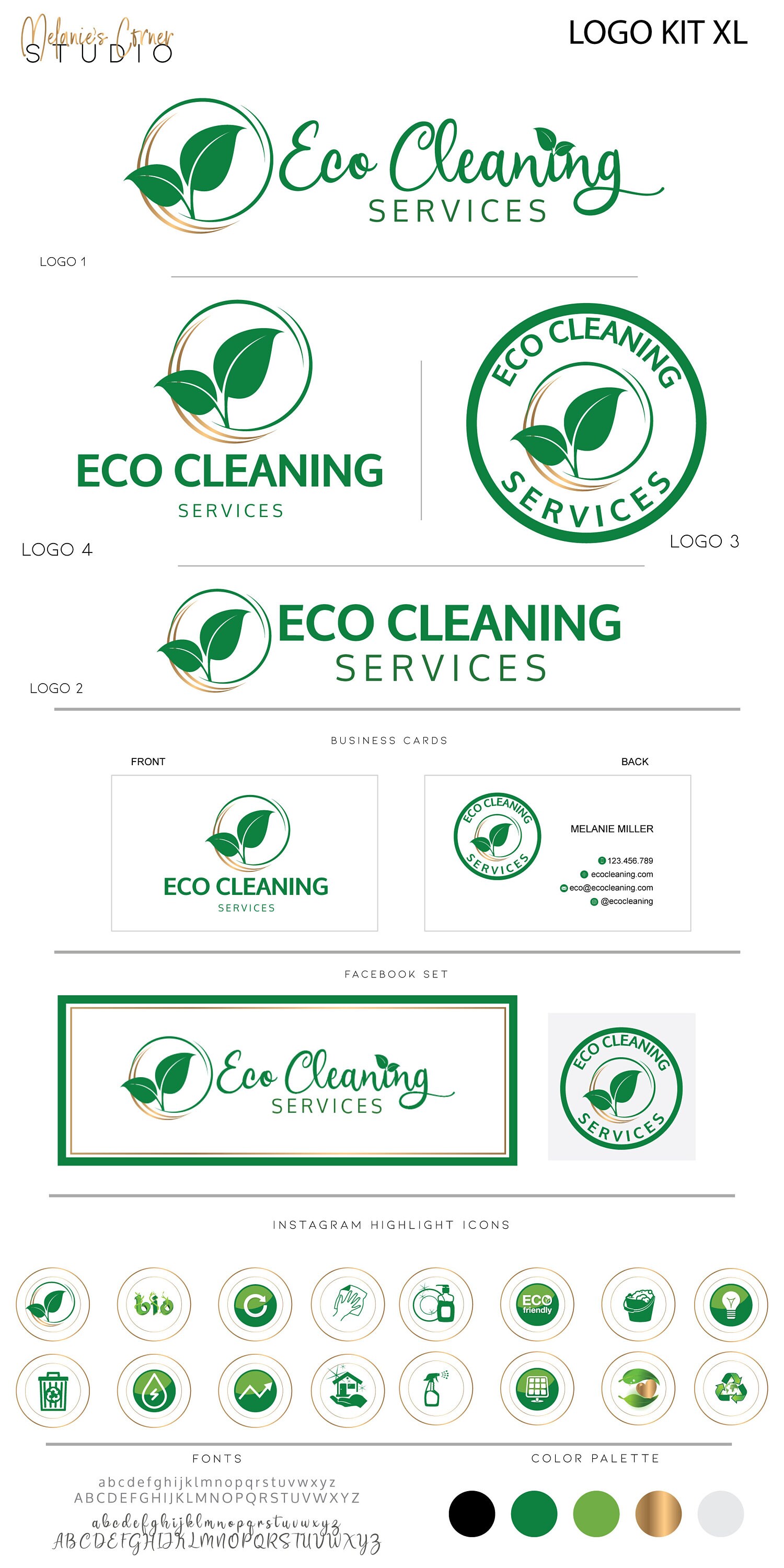 Cleaning logo Eco cleanining logo 454 | Etsy