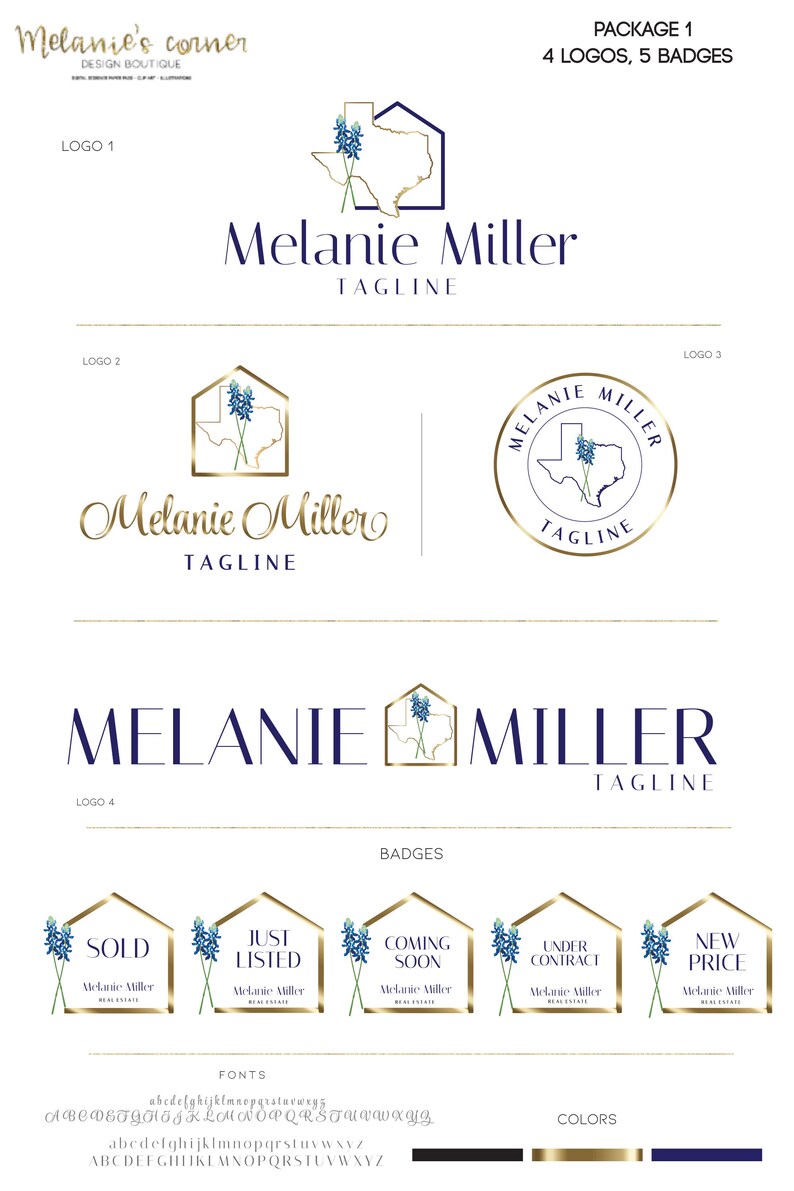 Texas Real Estate Logo, Branding Kit - Etsy