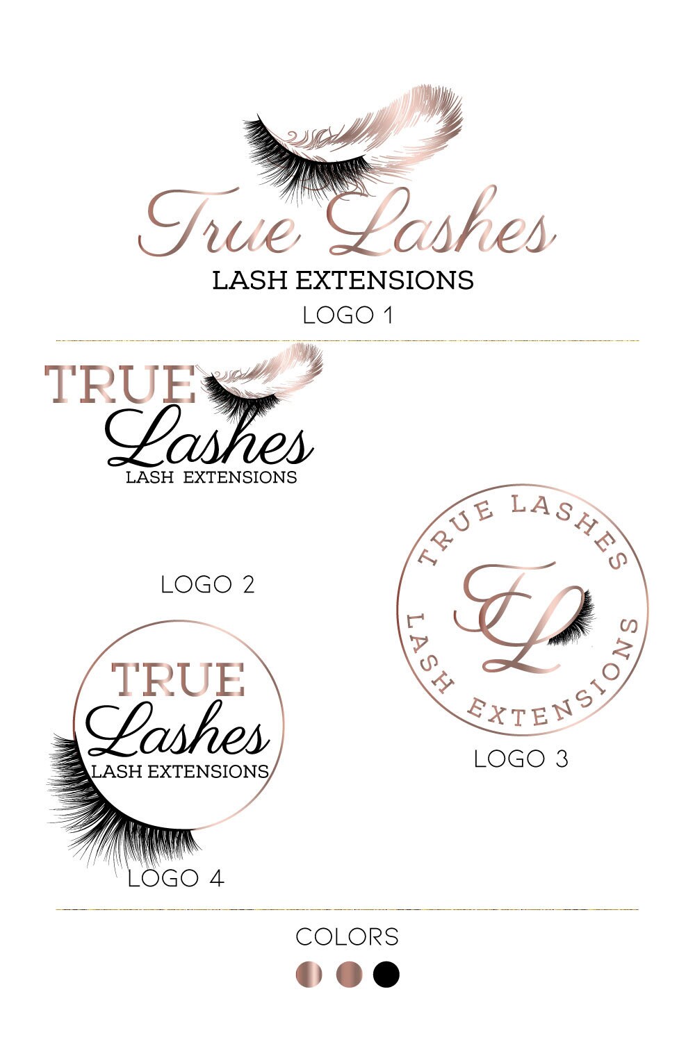 Lash Extension Logo, Premade Eyelash Branding Kit - Etsy