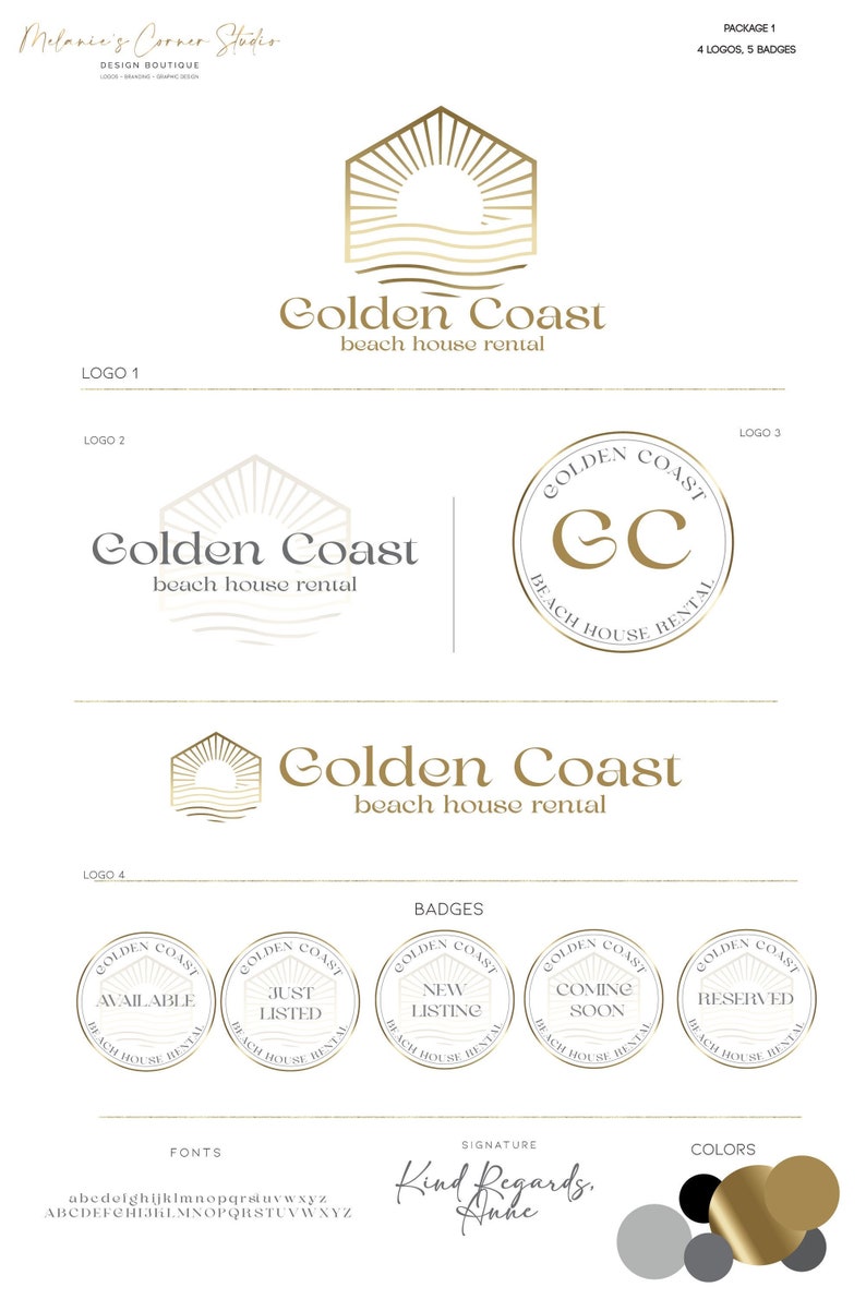 Beach House Rental Logo Real Estate Logo Property Logo - Etsy