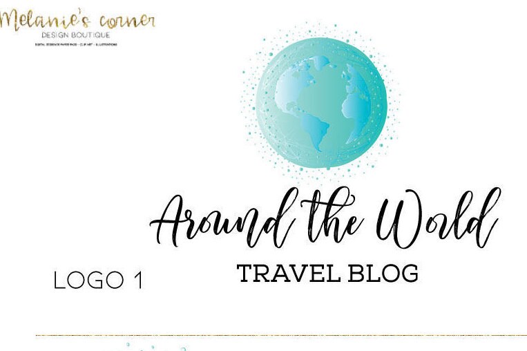 Travel Blog Logo Earth Logo Travel Logo Blog Logo Life | Etsy