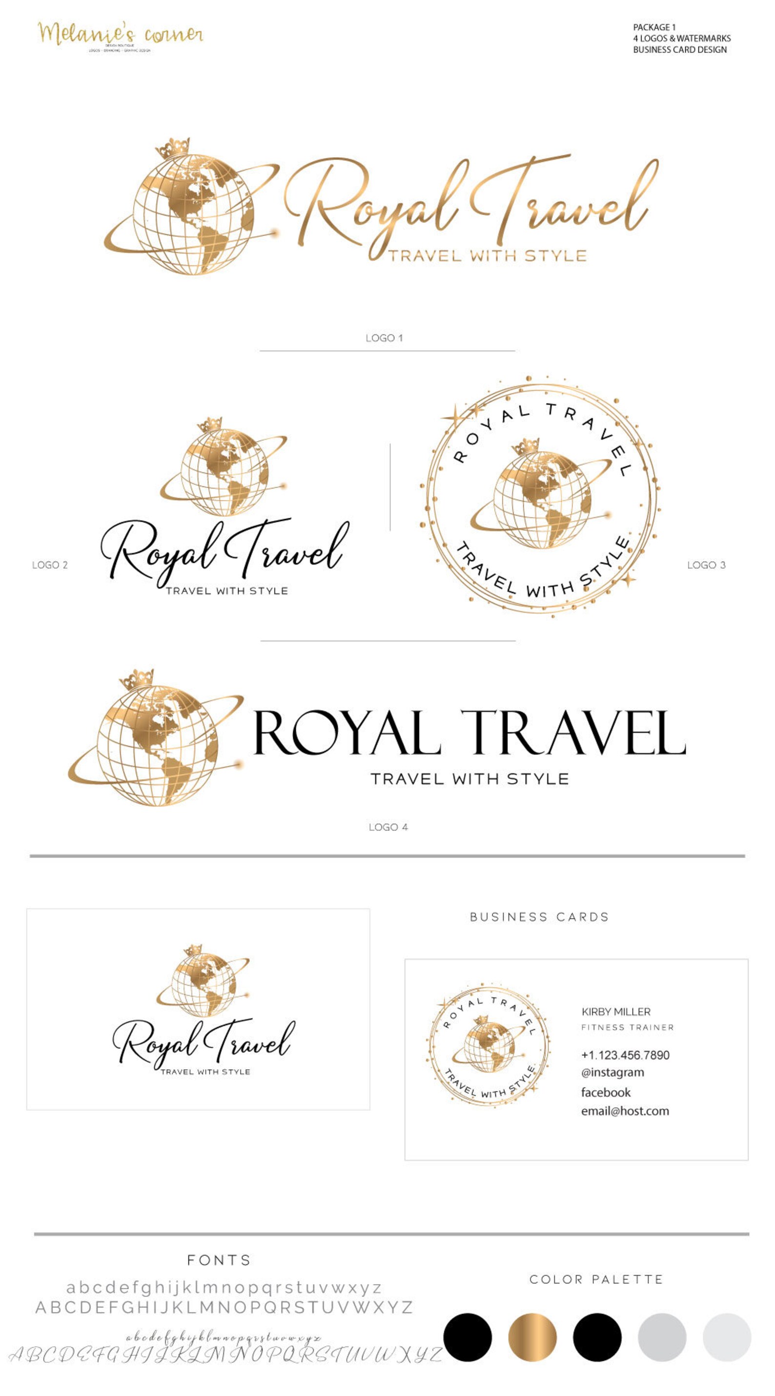 Travel Blog Logo Globe Logo 592 - Etsy