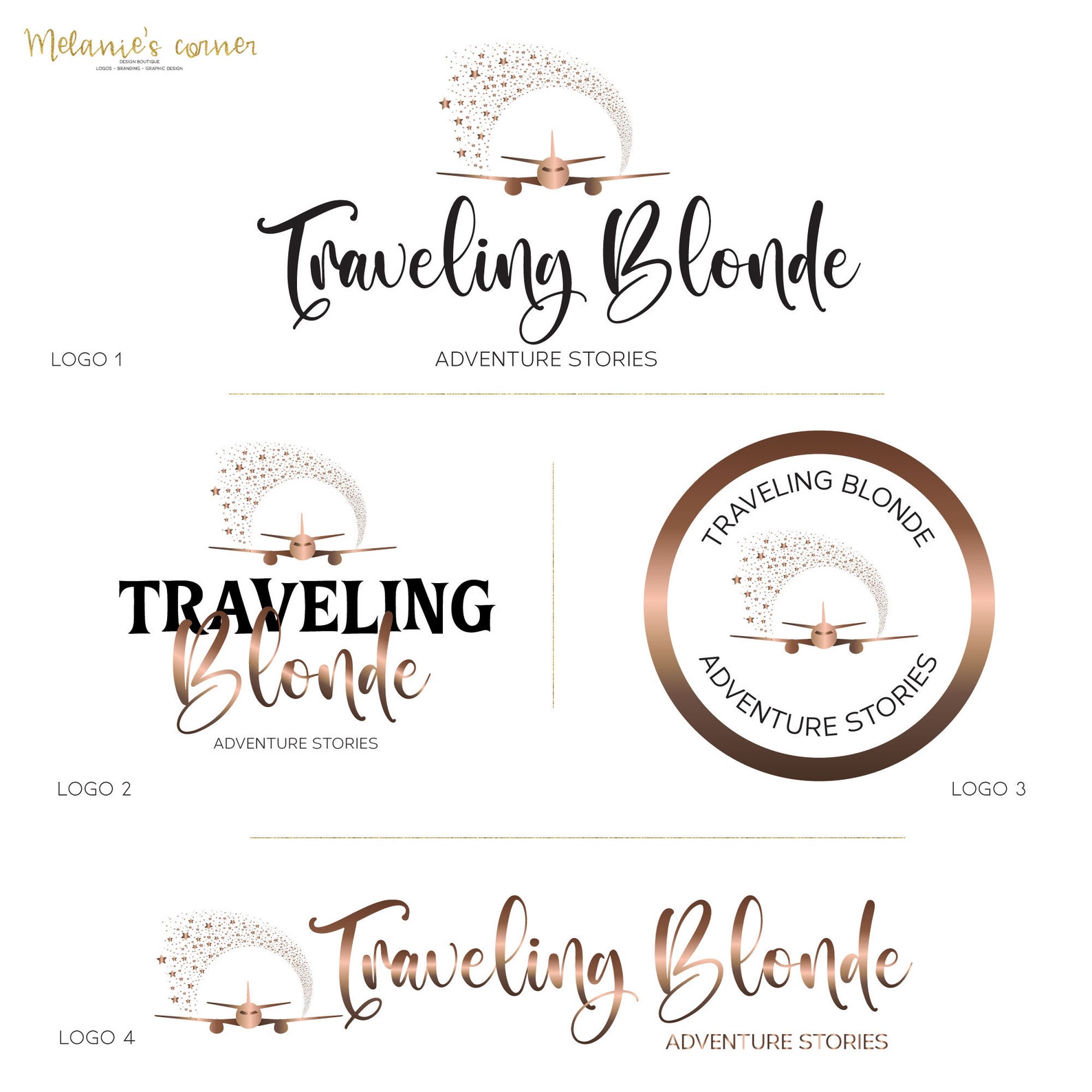 Travel Blog Logo Airplane Logo 603 - Etsy