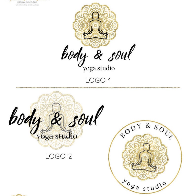 Mandala Yoga Logo Yoga Logo Watermark Yoga Logo Small Business - Etsy