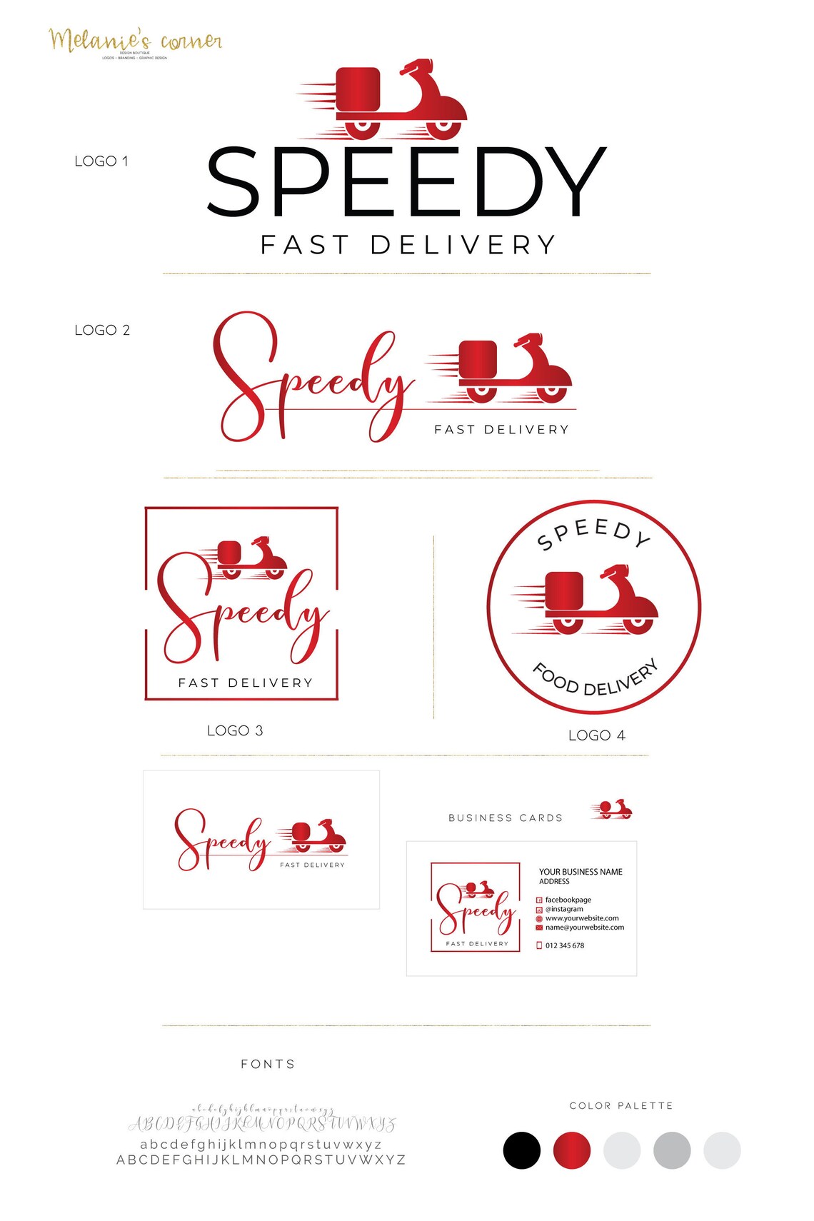 Delivery Logo Design Premade Logo 478 | Etsy