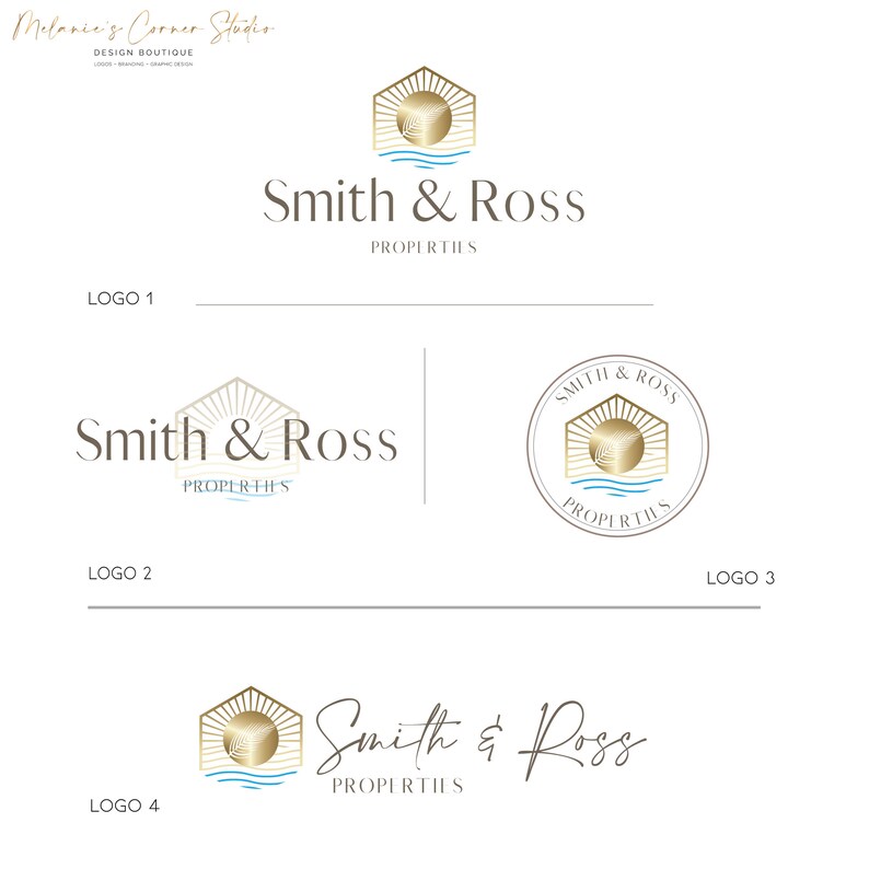 Coastal Real Estate Logo Real Estate Logo Design House Logo - Etsy