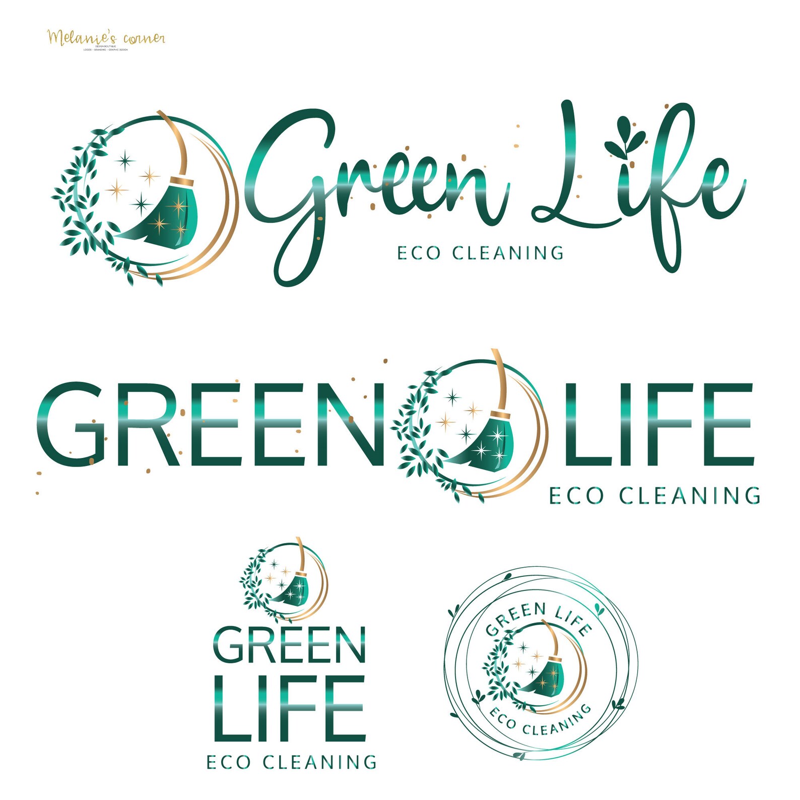 Cleaning Service Logo Eco Cleanining Logo 443 - Etsy