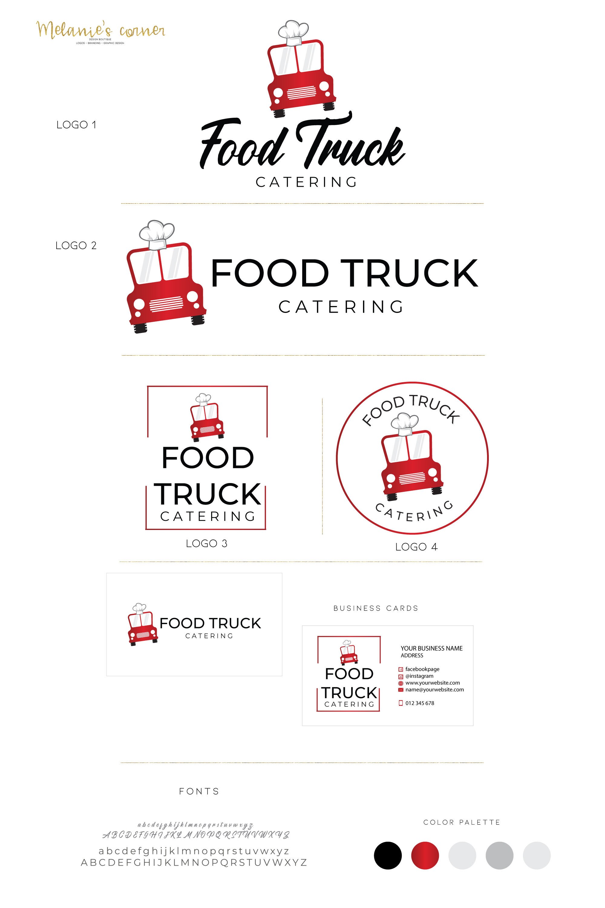 Delivery logo Food truck logo 533 | Etsy