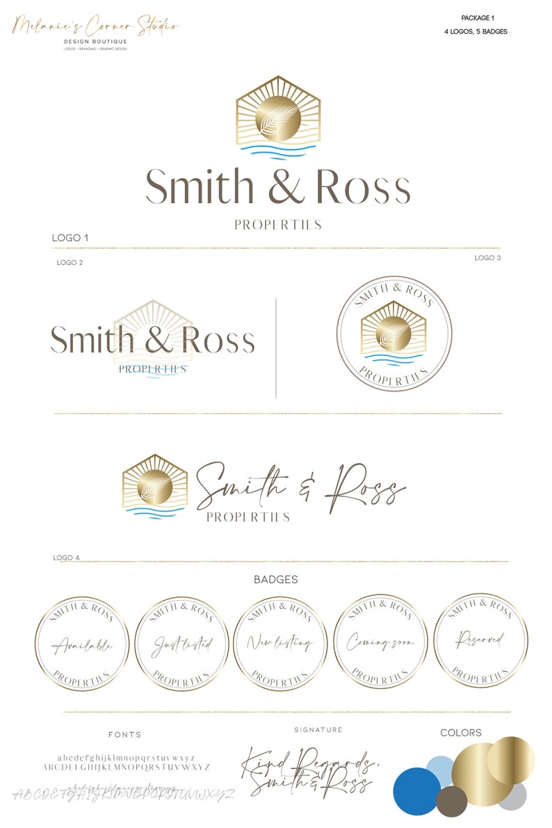 Coastal Real Estate Logo Real Estate Logo Design House Logo - Etsy