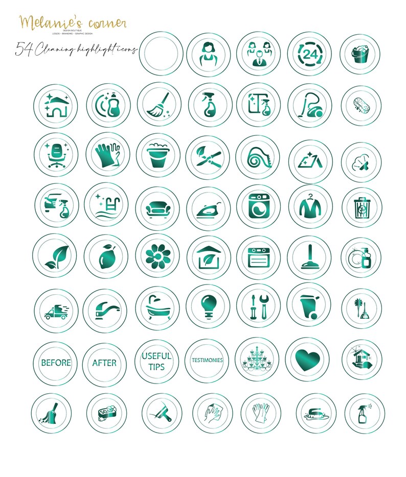 Cleaning Service Highlight Icons - Etsy