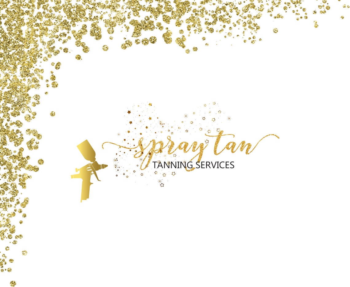 Spray Tan Logo Design, Gold Beauty Salon Branding - Etsy