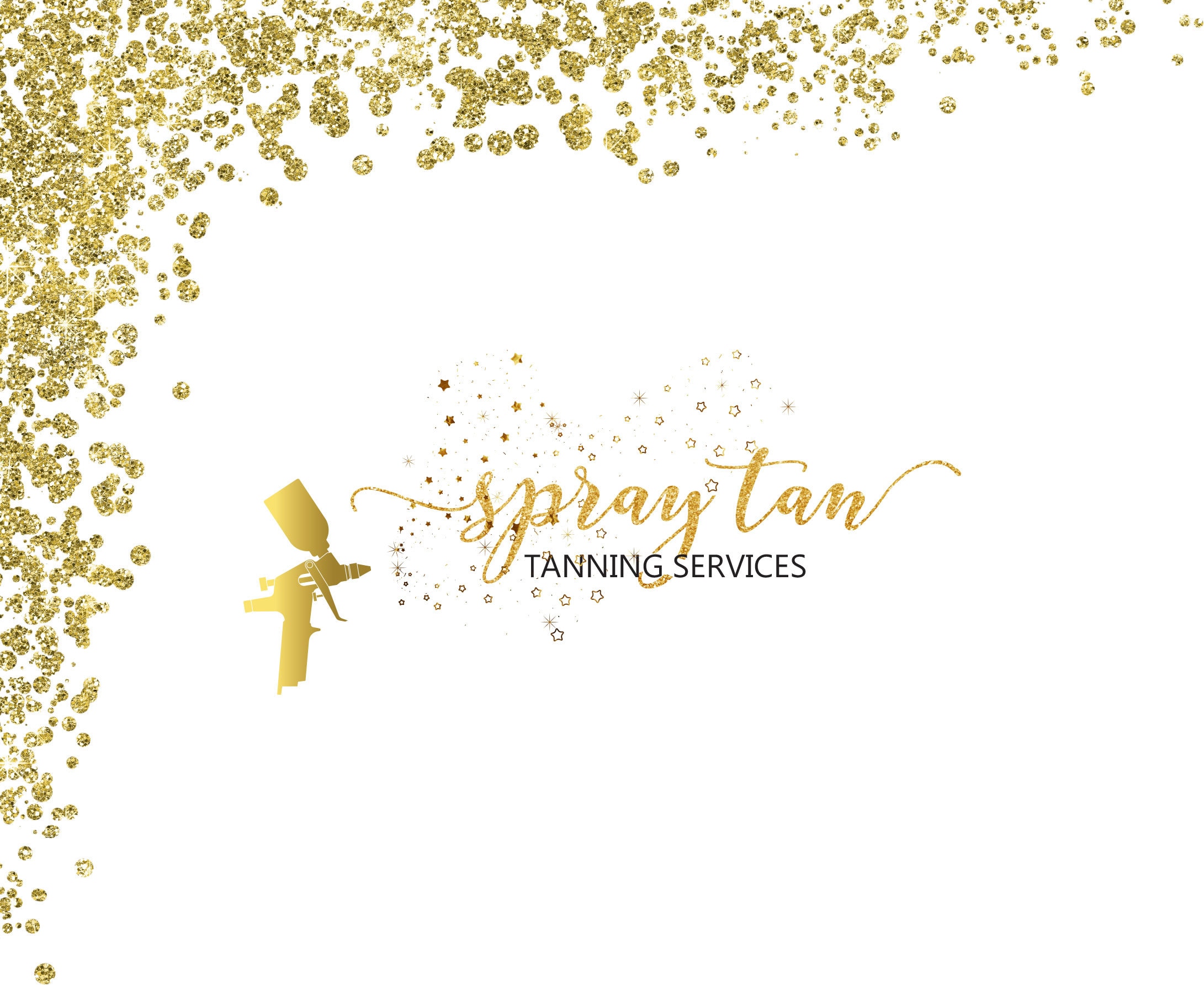 Spray Logo Mobile Tanning Logo Gold Logo Spray Tan Logo Logo - Etsy