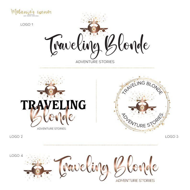 Travel Blog Logo Airplane Logo 604 - Etsy