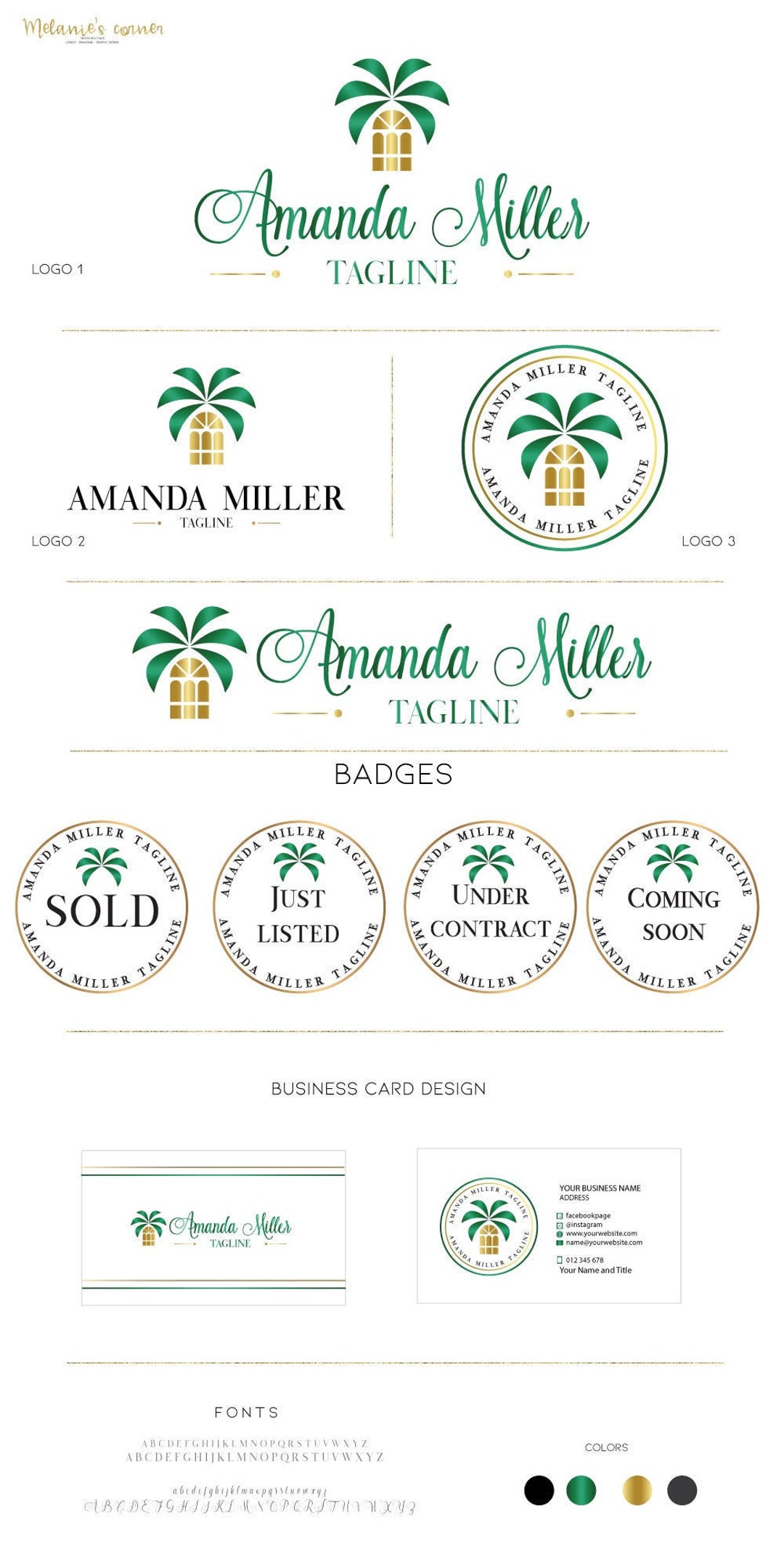Real Estate Logo With Palm Tree 487 - Etsy