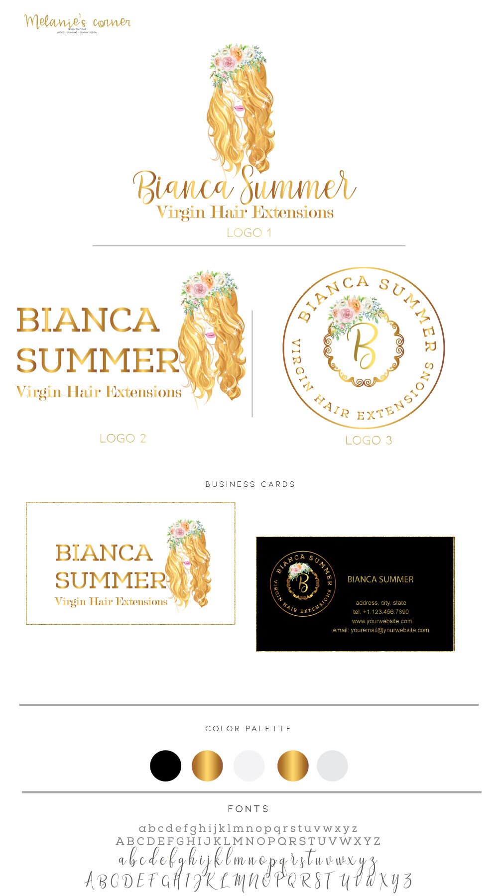 Hair Logo Design Hair Extensions Logo Hair Salon Logo | Etsy