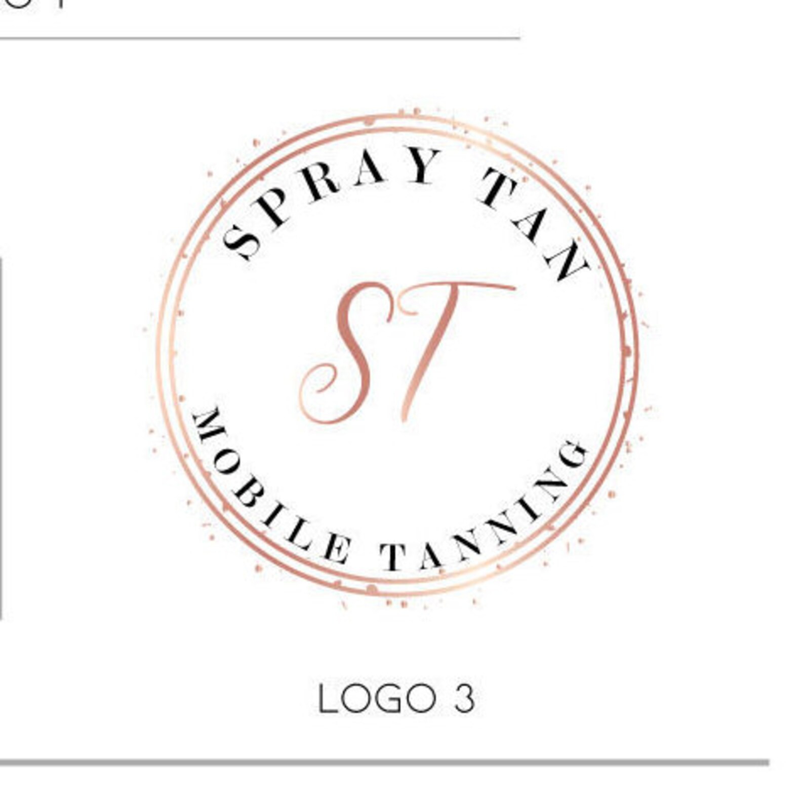 Logo Design Spray Tan Logo Mobile Tanning Logo Rose Gold Logo | Etsy