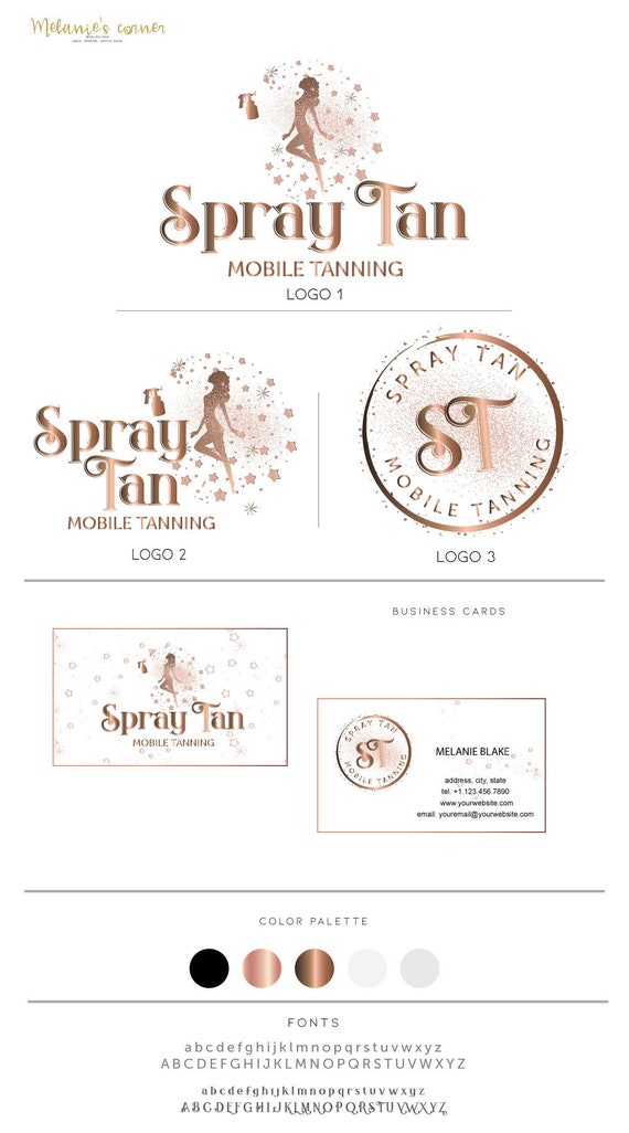 Mobile Tanning Logo Spray Tan Logo 288 - Etsy