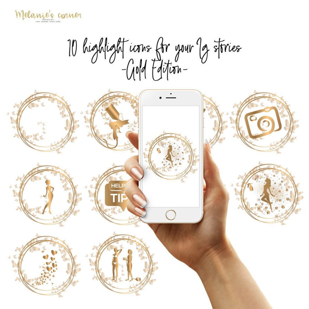Spray Tan Instagram Highlight Icons, Instagram Icons, Gold Highlight ...