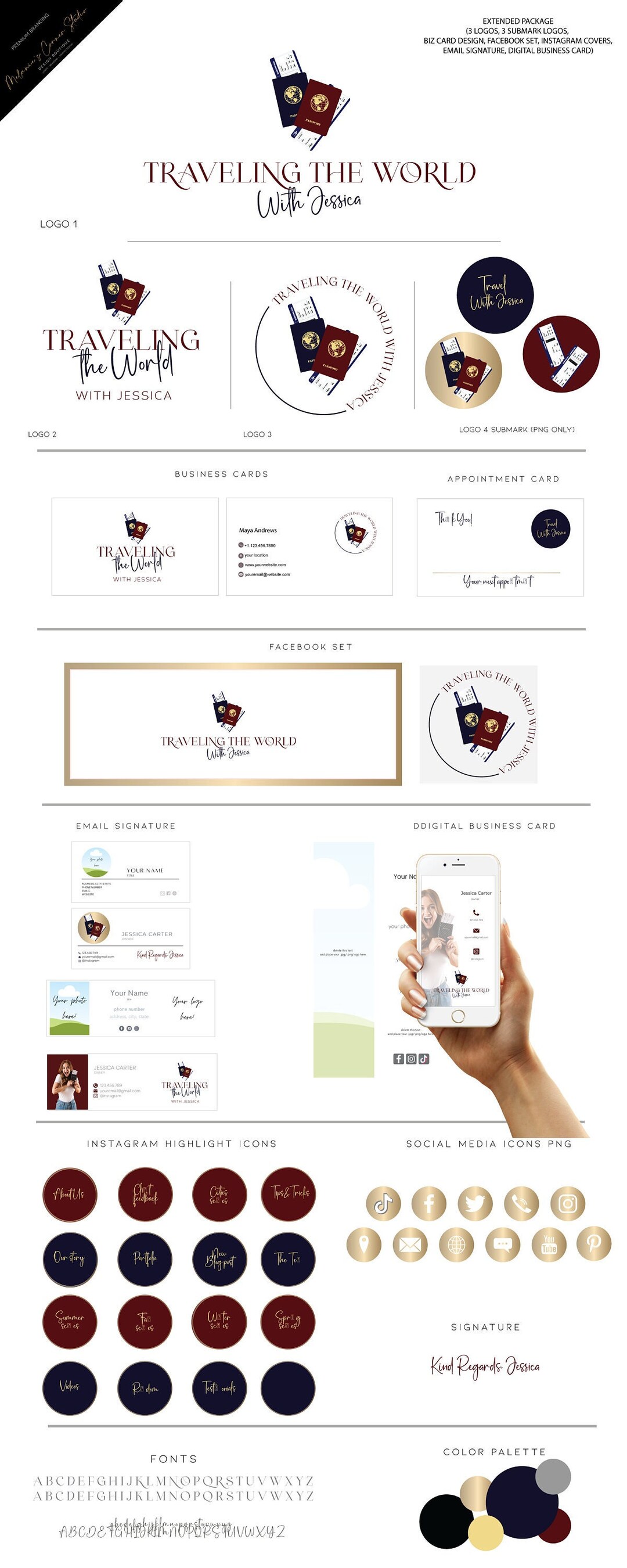 Travel Logo Design, Brand Design for Travel Business, Passport Logo 675 ...