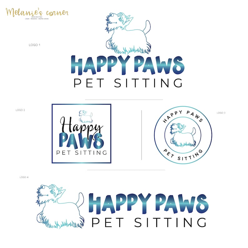 Pet Sitting Logo Design 439 - Etsy