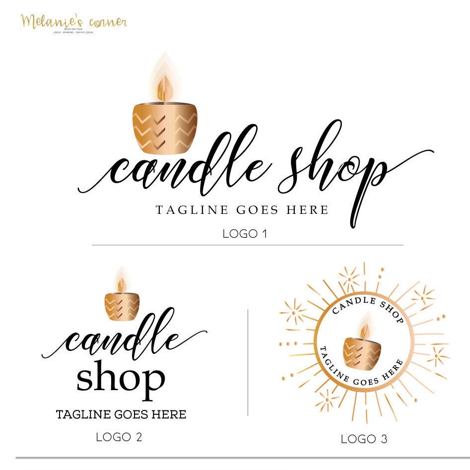 Logo Design Candle Candle Logo Design Candle Making Logo | Etsy