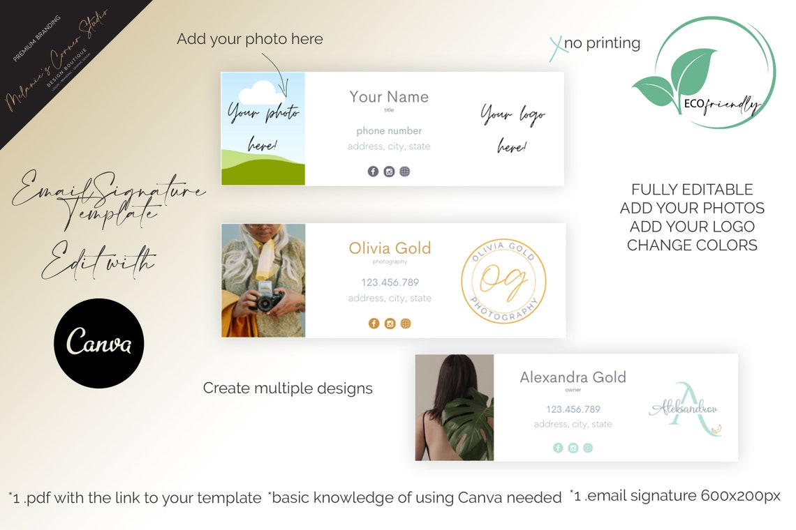 Email Signature Template 01 | Etsy