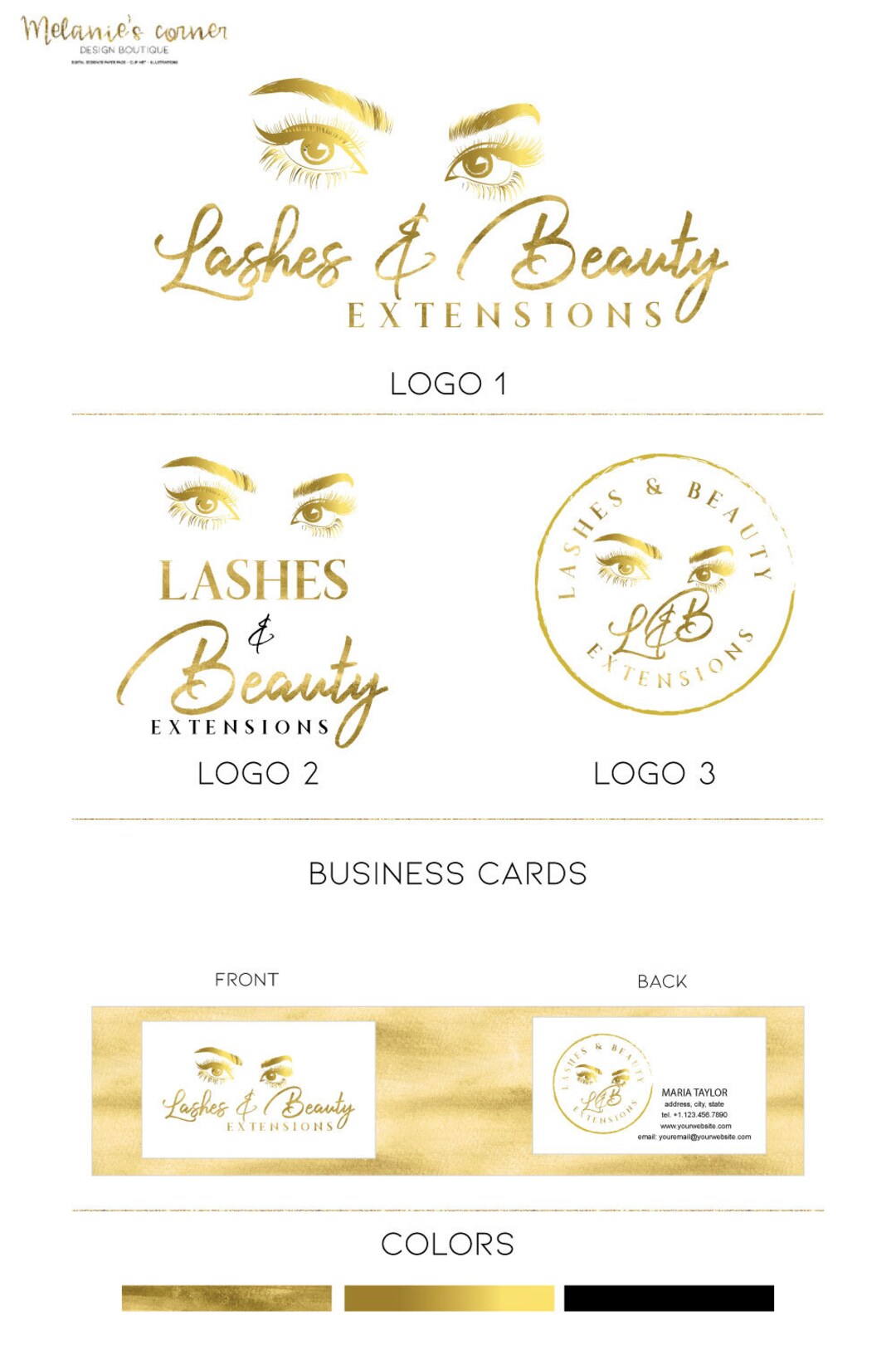 Lashes Logo Eyelash Extensions Logo Lash Artist Logo Gold Logo Small ...