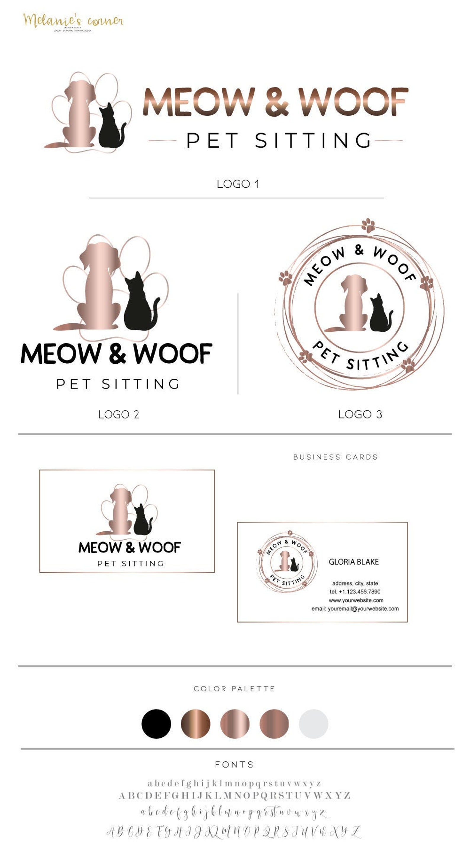 Pet Sitting Logo Design 365 - Etsy