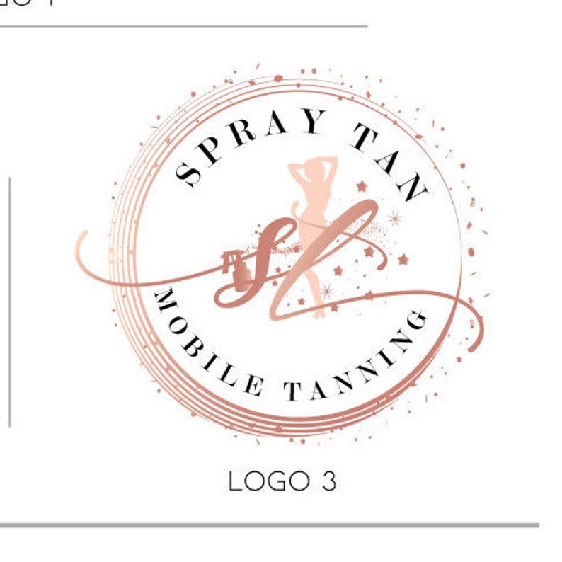 Spray Tan Logo Mobile Tanning Logo Logo Design Rose Gold Logo - Etsy