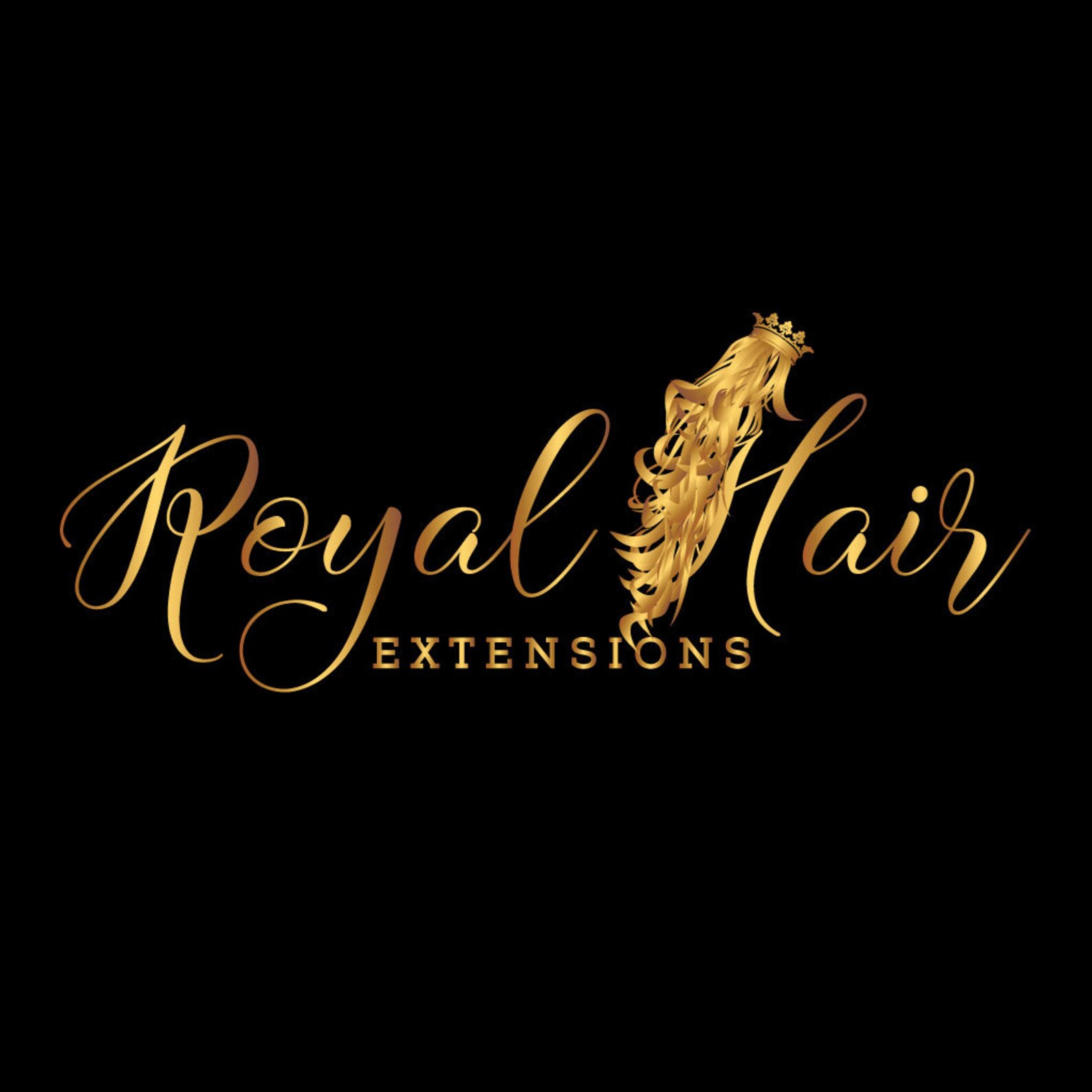 Hair Logo Design Hair Extensions Logo Beauty and Makeup | Etsy
